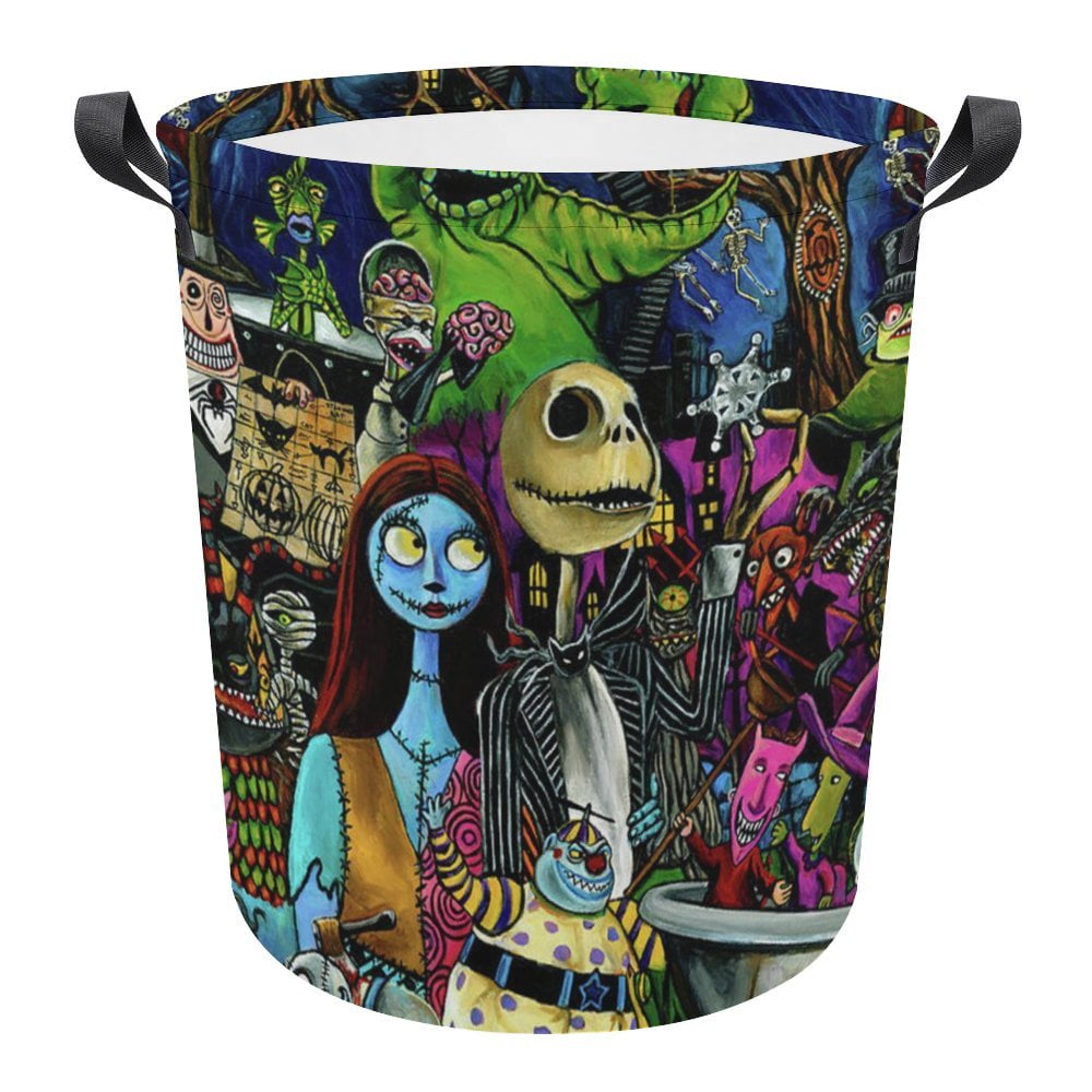 The Nightmare Before Christmas Circular Laundry Hamper Foldable Large ...