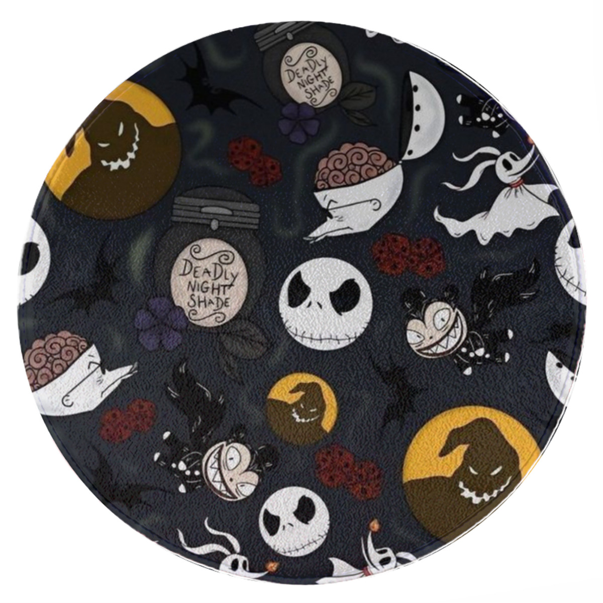 The Nightmare Before Christmas Cozy Flannel Circular Floor Mat Soft ...