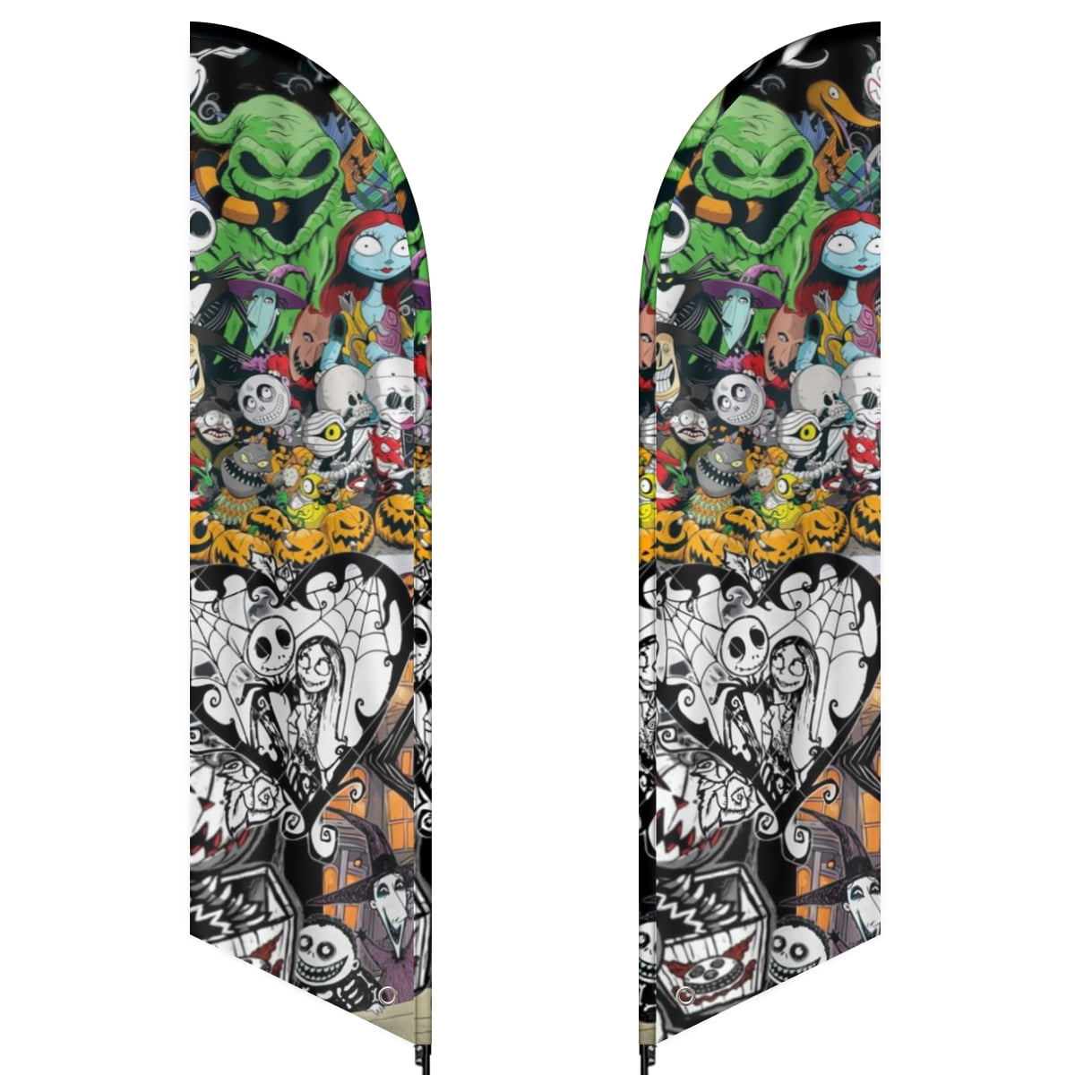 The Nightmare Before Christmas Double-Sided Beach Knife Flag - Eye ...