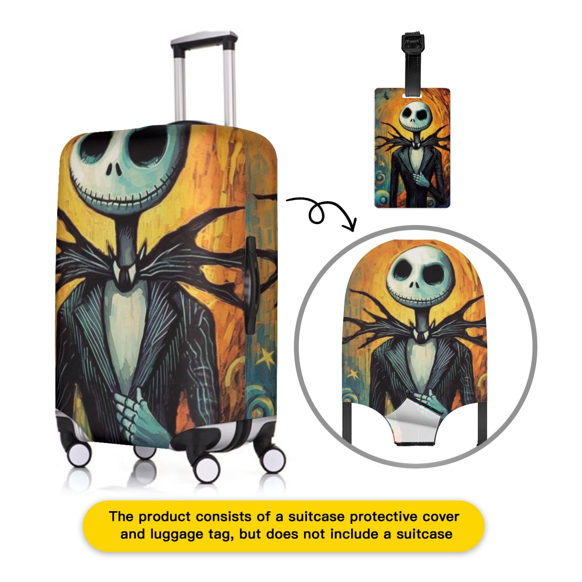 The Nightmare Before Christmas Hard Shell Suitcase Cover with Luggage ...