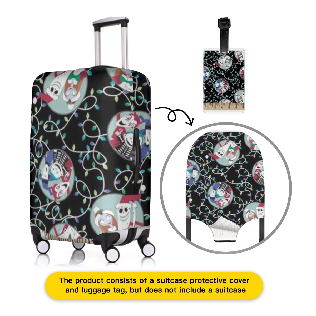 The Nightmare Before Christmas Hard Shell Suitcase Cover with Luggage ...
