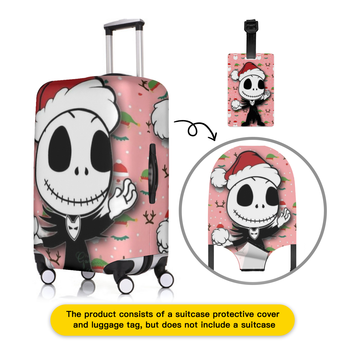 The Nightmare Before Christmas Hard Shell Suitcase Cover with Luggage ...