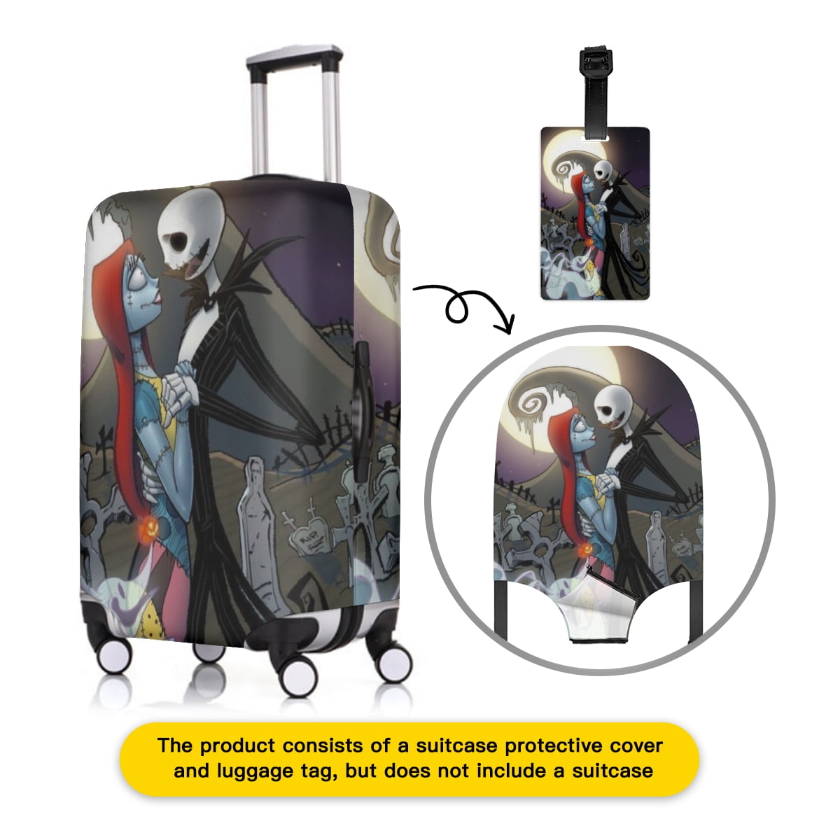The Nightmare Before Christmas Hard Shell Suitcase Cover with Luggage ...