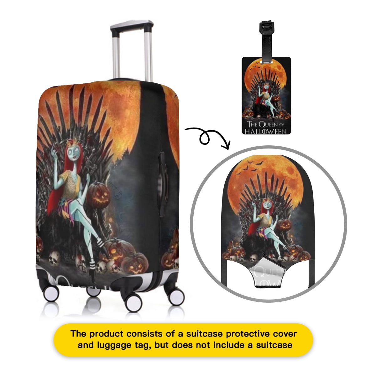 The Nightmare Before Christmas Hard Shell Suitcase Cover with Luggage ...