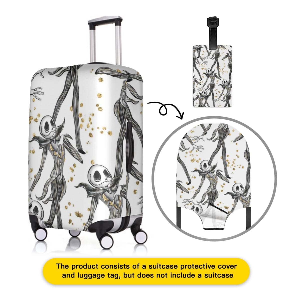 The Nightmare Before Christmas Hard Shell Suitcase Cover with Luggage ...