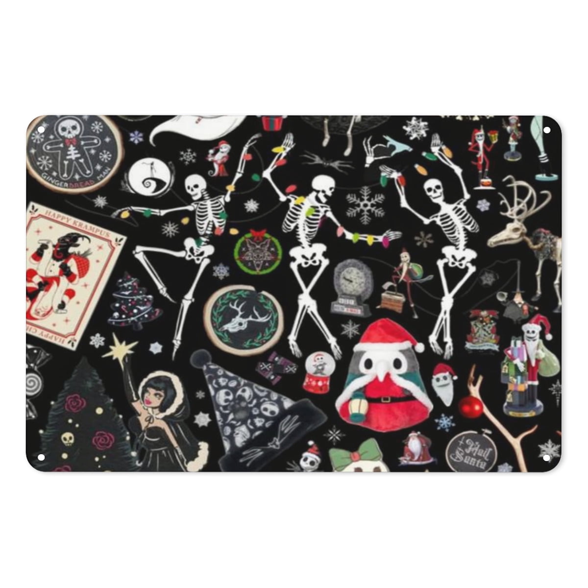 The Nightmare Before Christmas Horizontal Metal Wall Art - Multi-Size ...