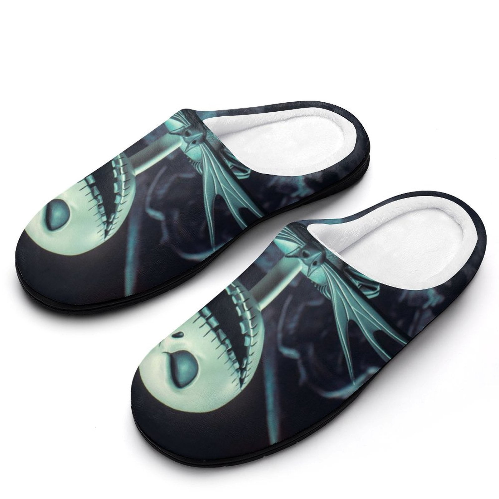 The Nightmare Before Christmas Jack Skellington Fuzzy Cotton Slippers ...