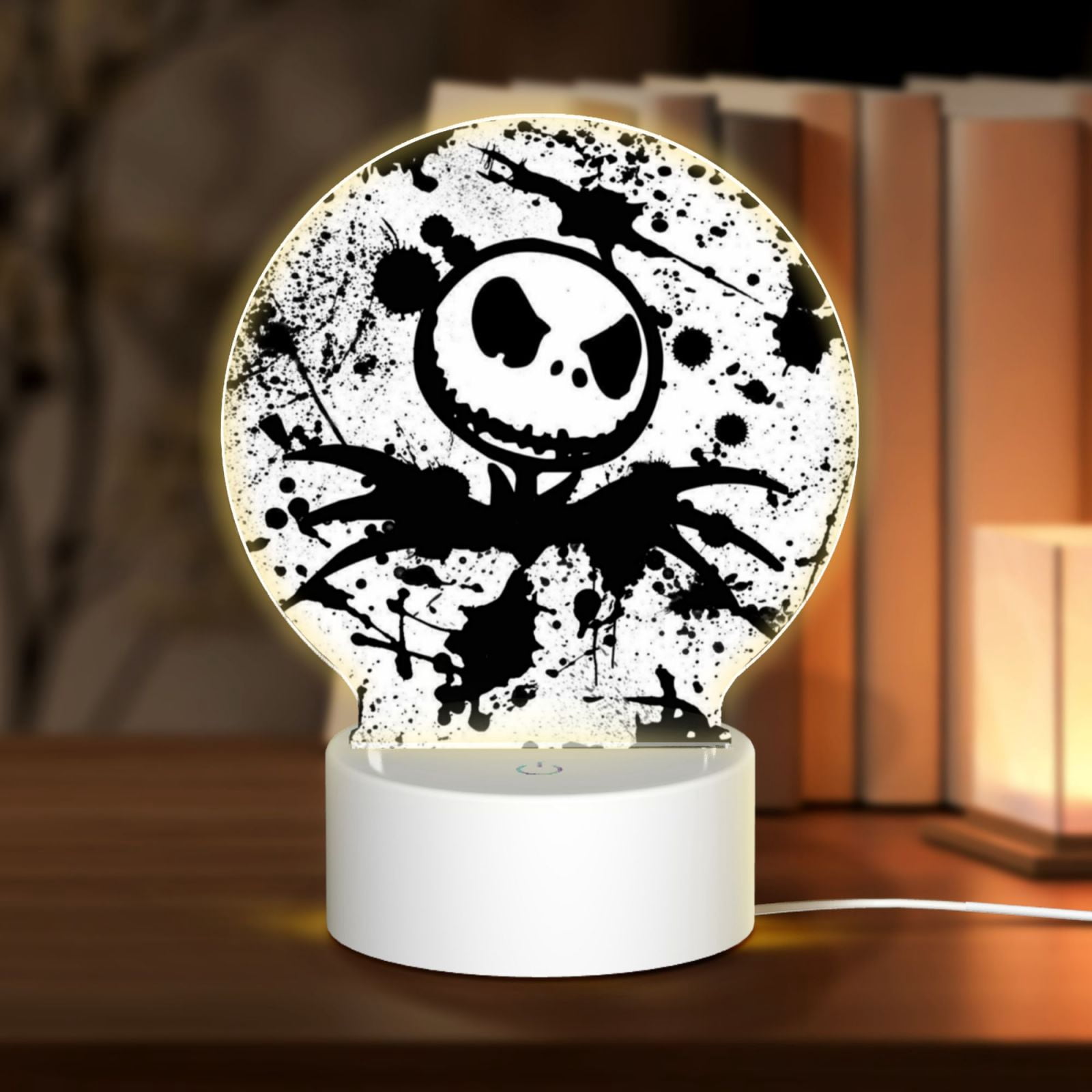 The Nightmare Before Christmas Jack Skellington Round Acrylic Night ...