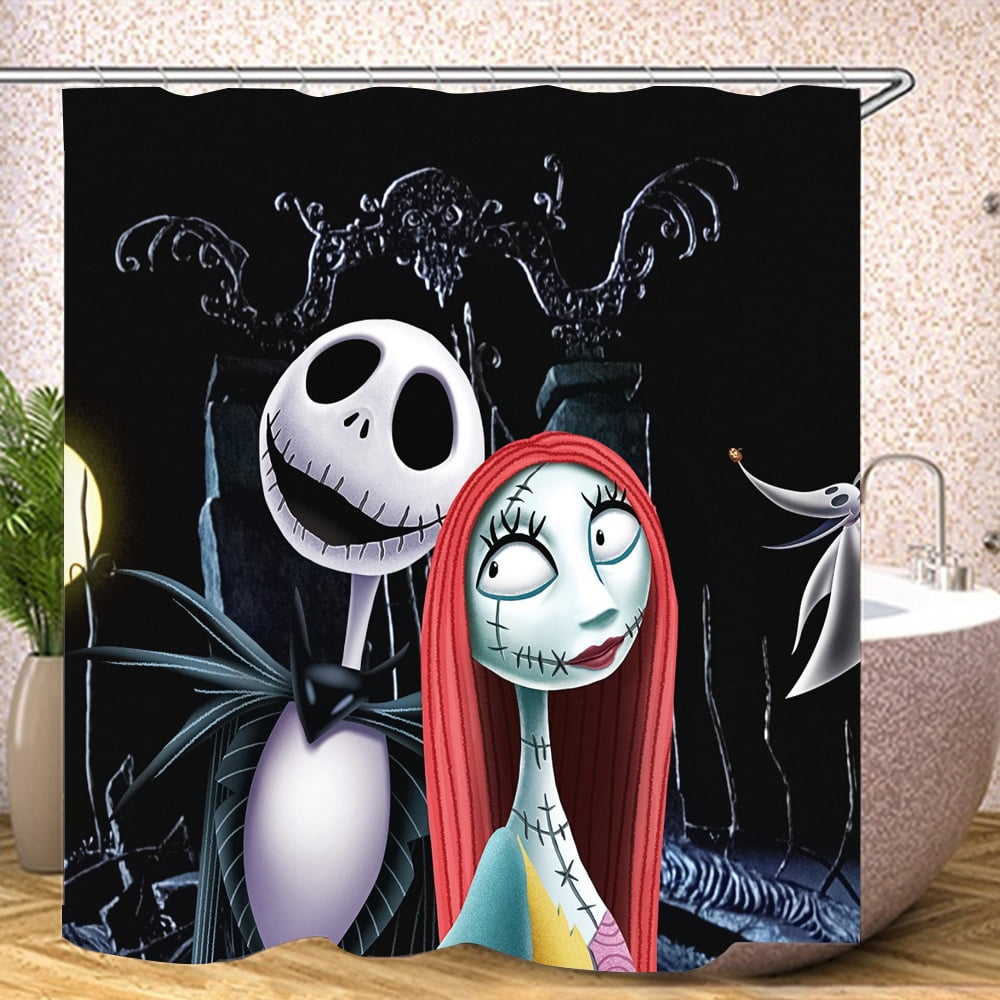 The Nightmare Before Christmas Jack and Sally Shower Curtain - Walmart.com