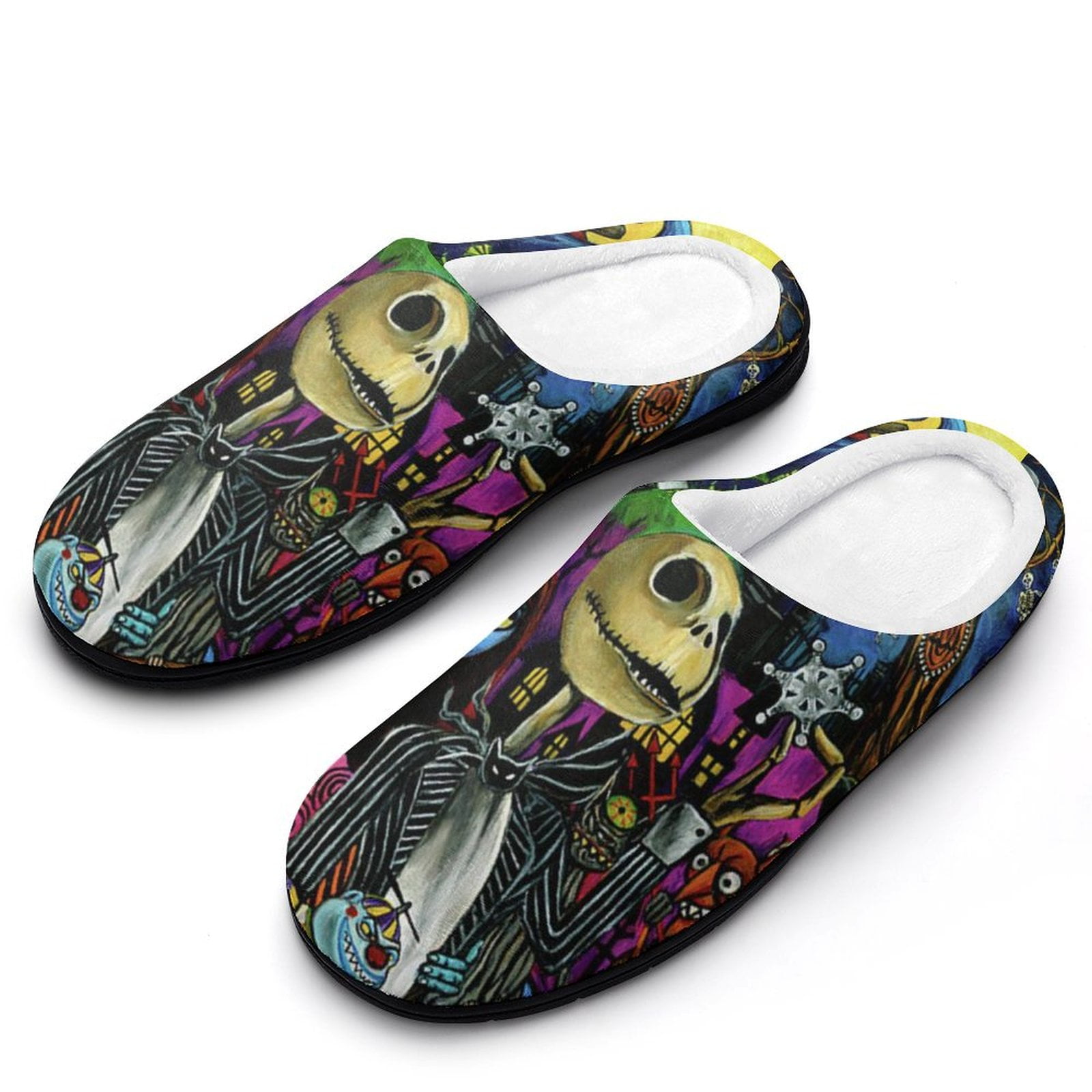 The Nightmare Before Christmas Men's Cotton Slippers Winter Fuzzy ...