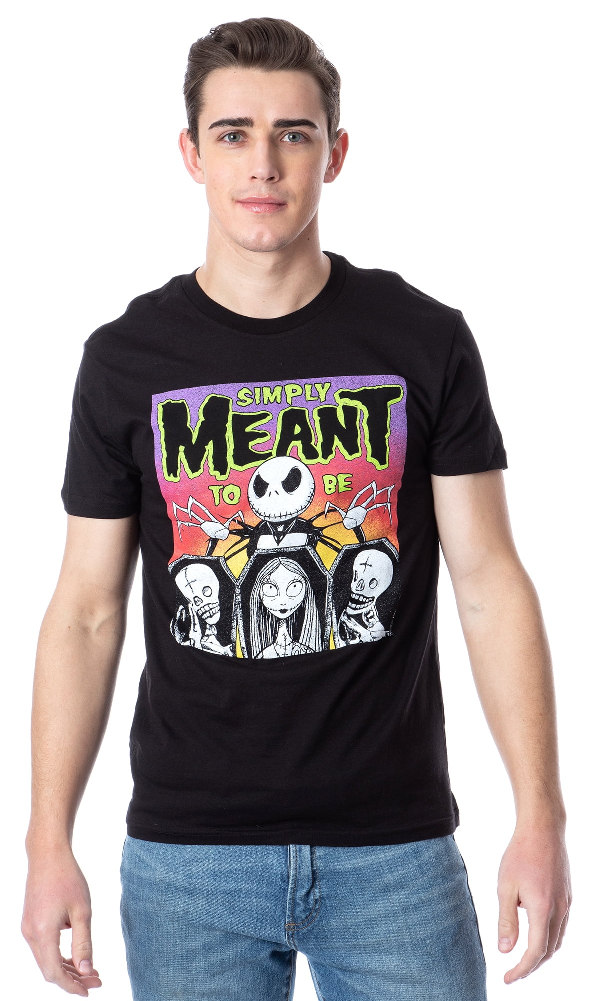 Nightmare Before Christmas Men's Jack Skellington and Sally Tee Shirt ...