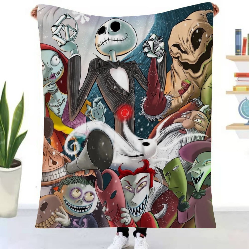 The Nightmare Before Christmas Pattern Funny Soft Blanket Jack ...