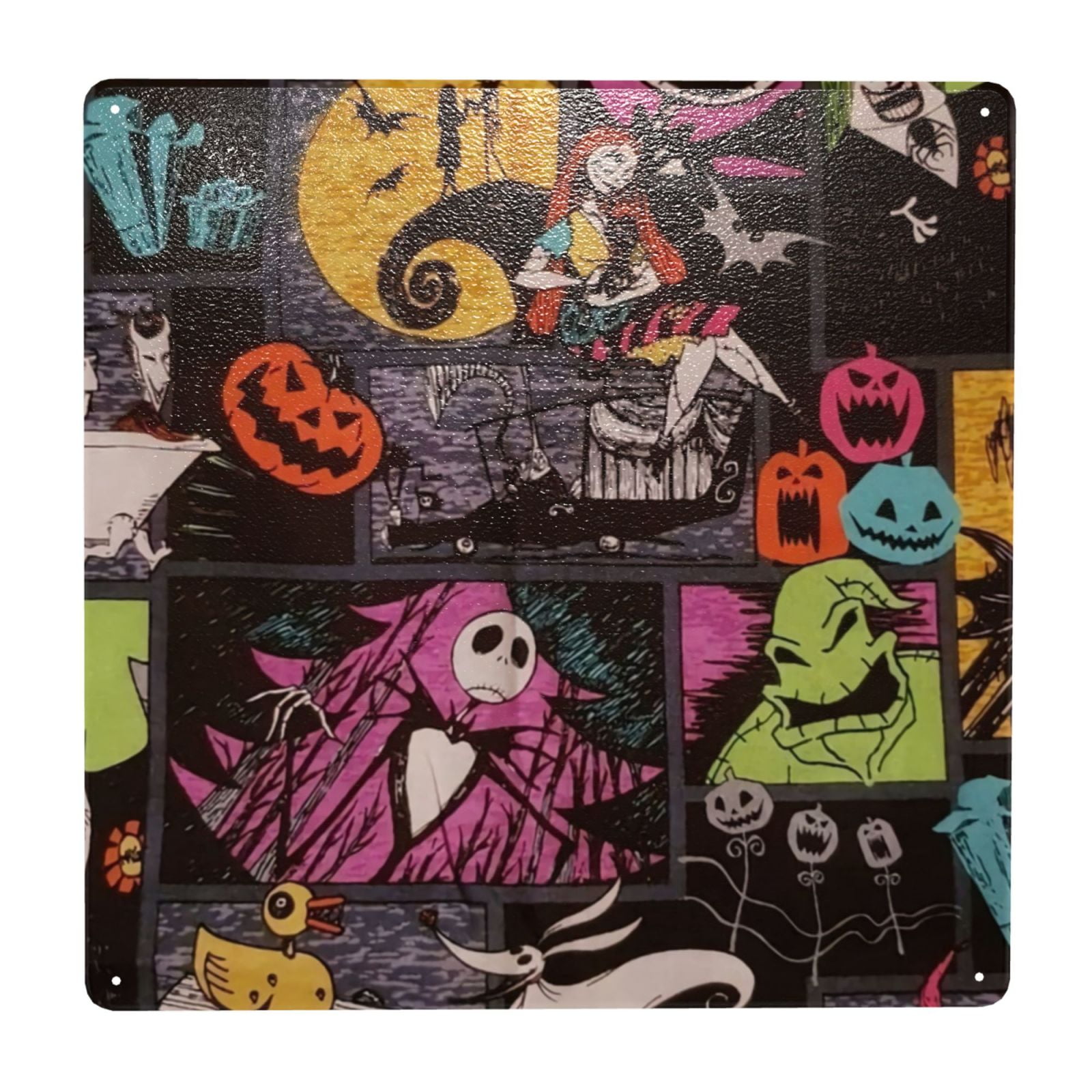 The Nightmare Before Christmas Pintura Impresa En Estaño, Decoración De Pared Para El Hogar (12x ...