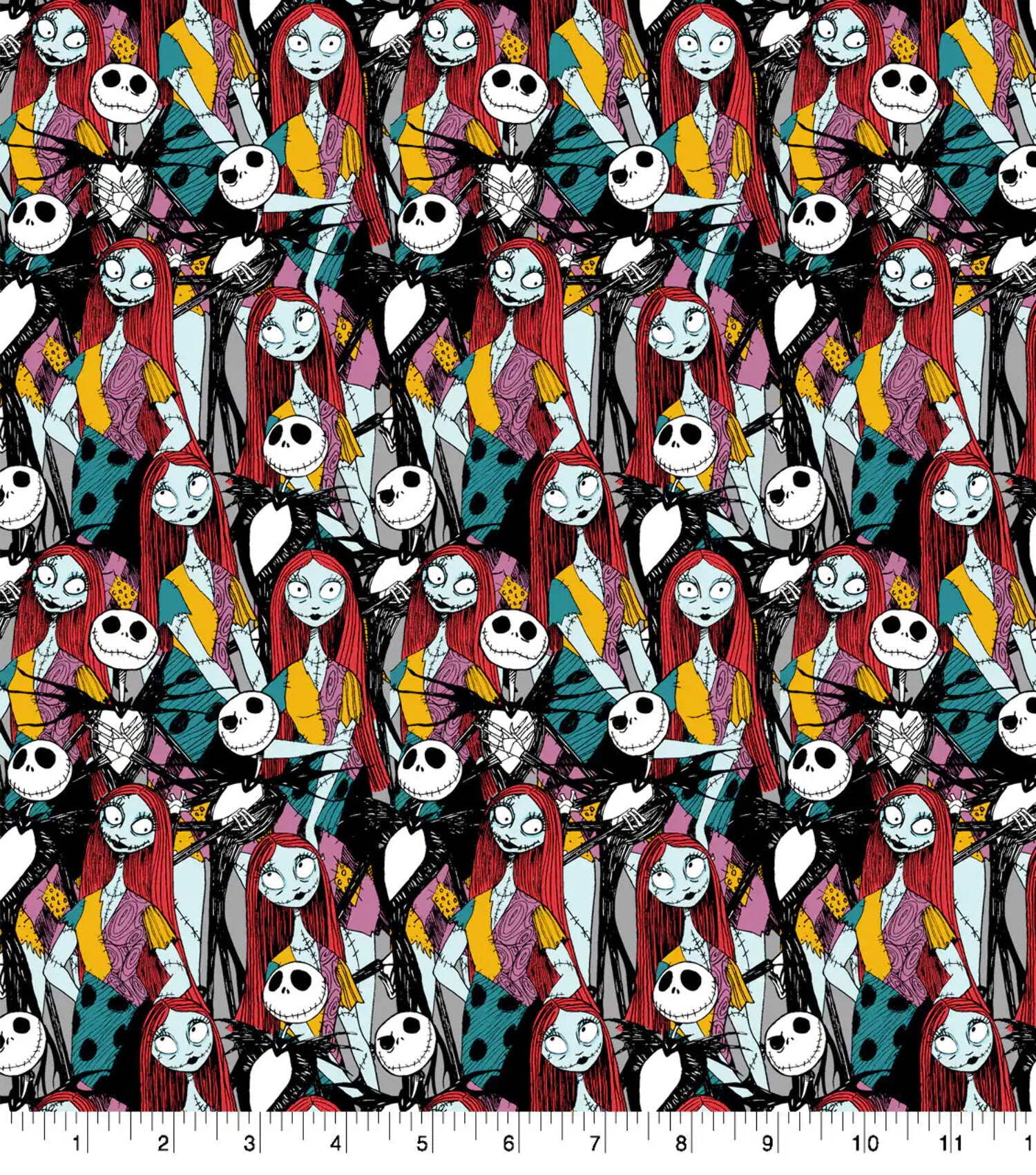 The Nightmare Before Christmas Sally Jack Print Cotton Fabric - Walmart.com