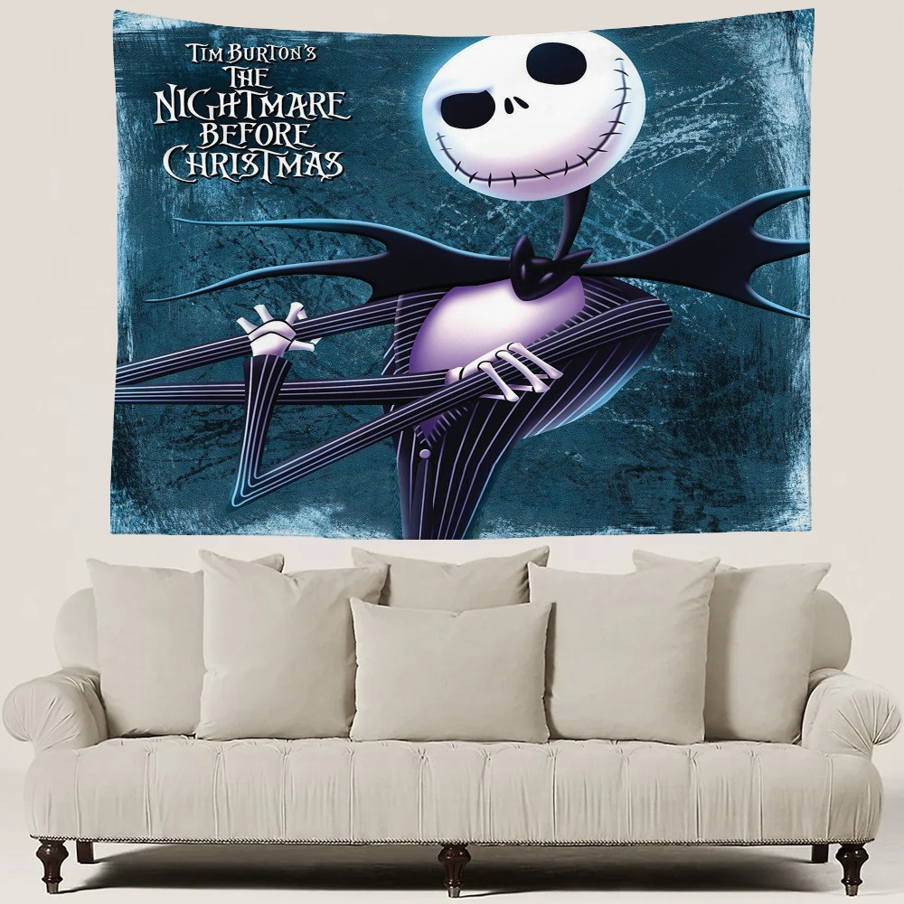 The Nightmare Before Christmas Tapestry Wall Hanging Aesthetic Tapestry ...