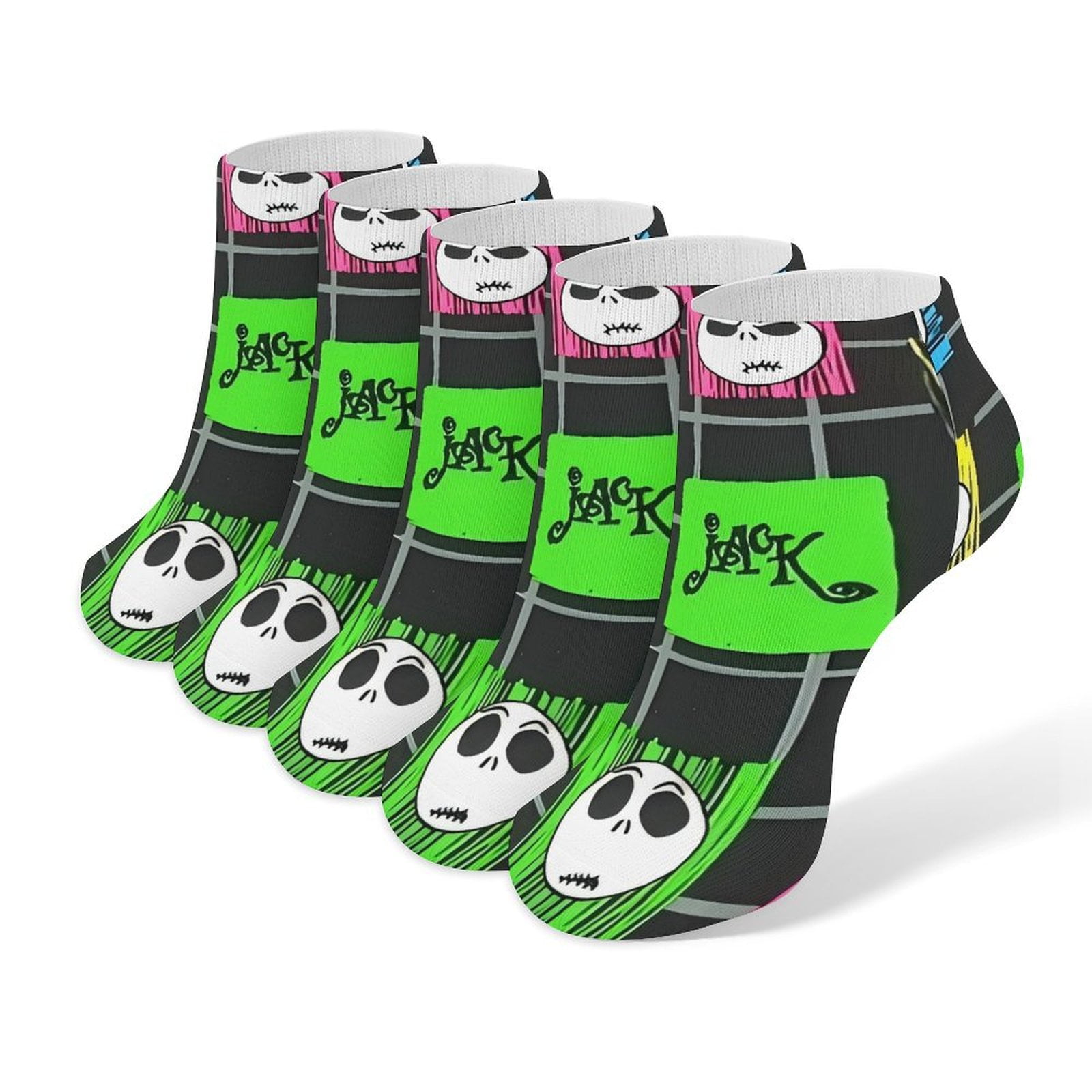 The Nightmare before Christmas Cartoon ankle socks 5 pairs suitable for ...