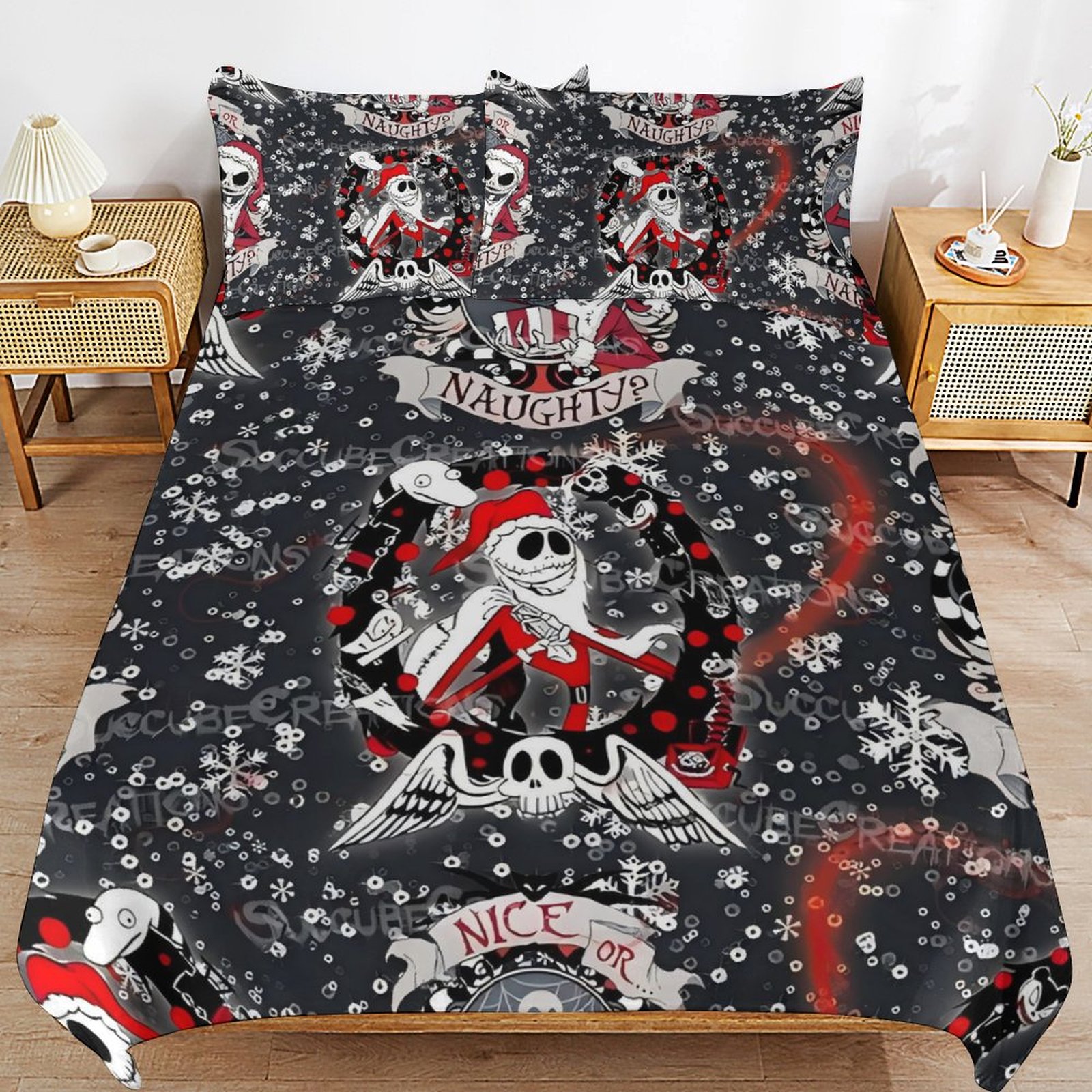 The Nightmare before ChristmasCartoon Anime 3 Piece Bed Soft Quilt Set ...