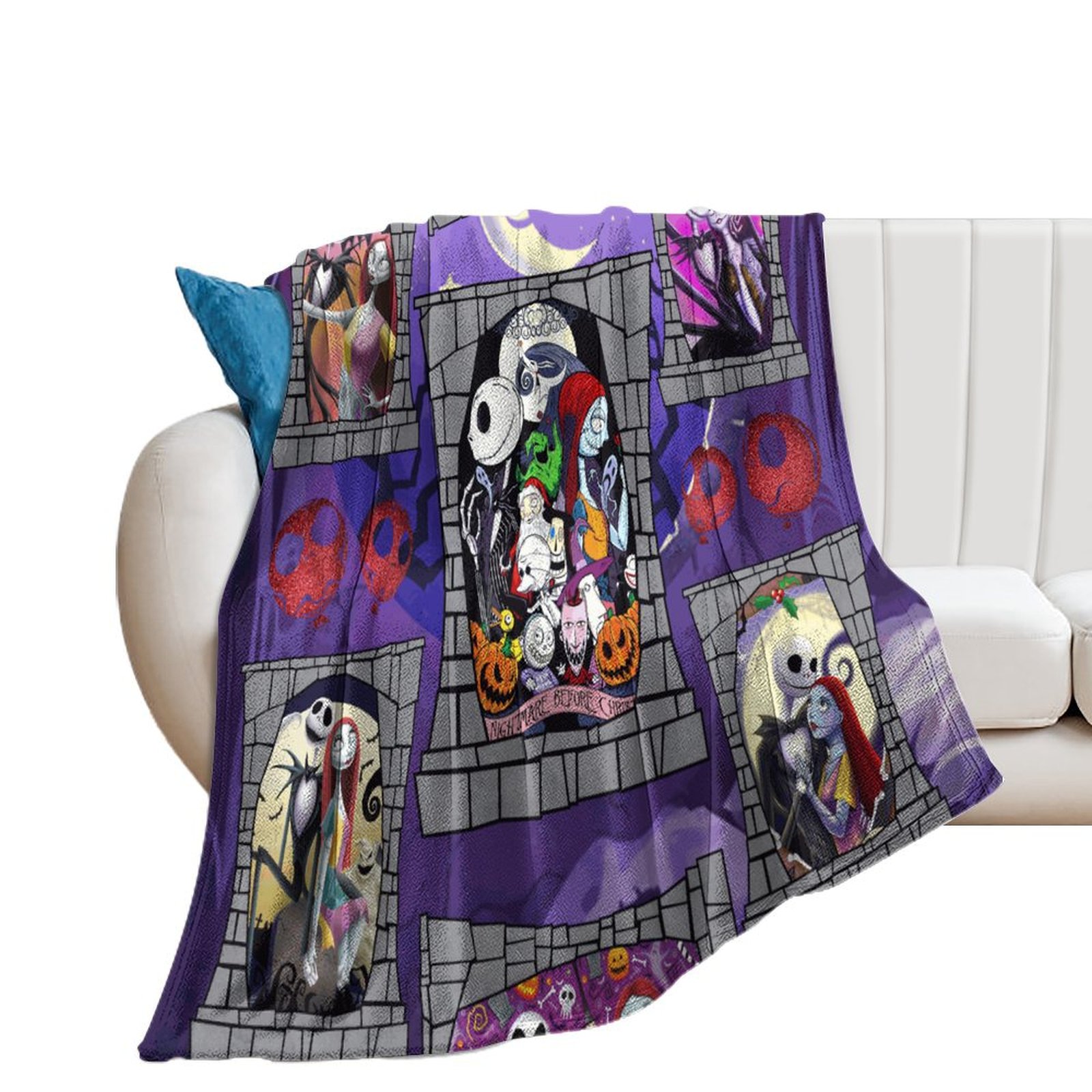 The Nightmare before ChristmasCartoon Anime Soft Plush Blanket And Bed ...