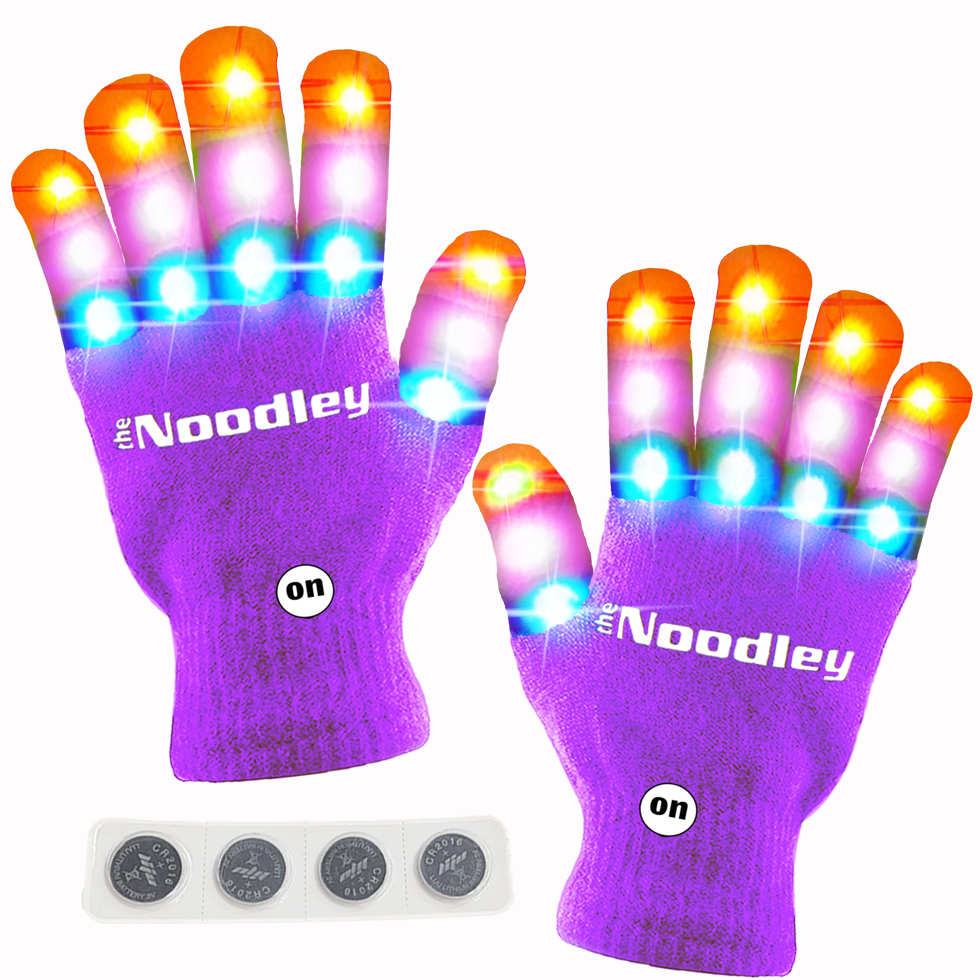 The Noodley LED Gloves for Kids Light Up Toy Costume Accessory for ...