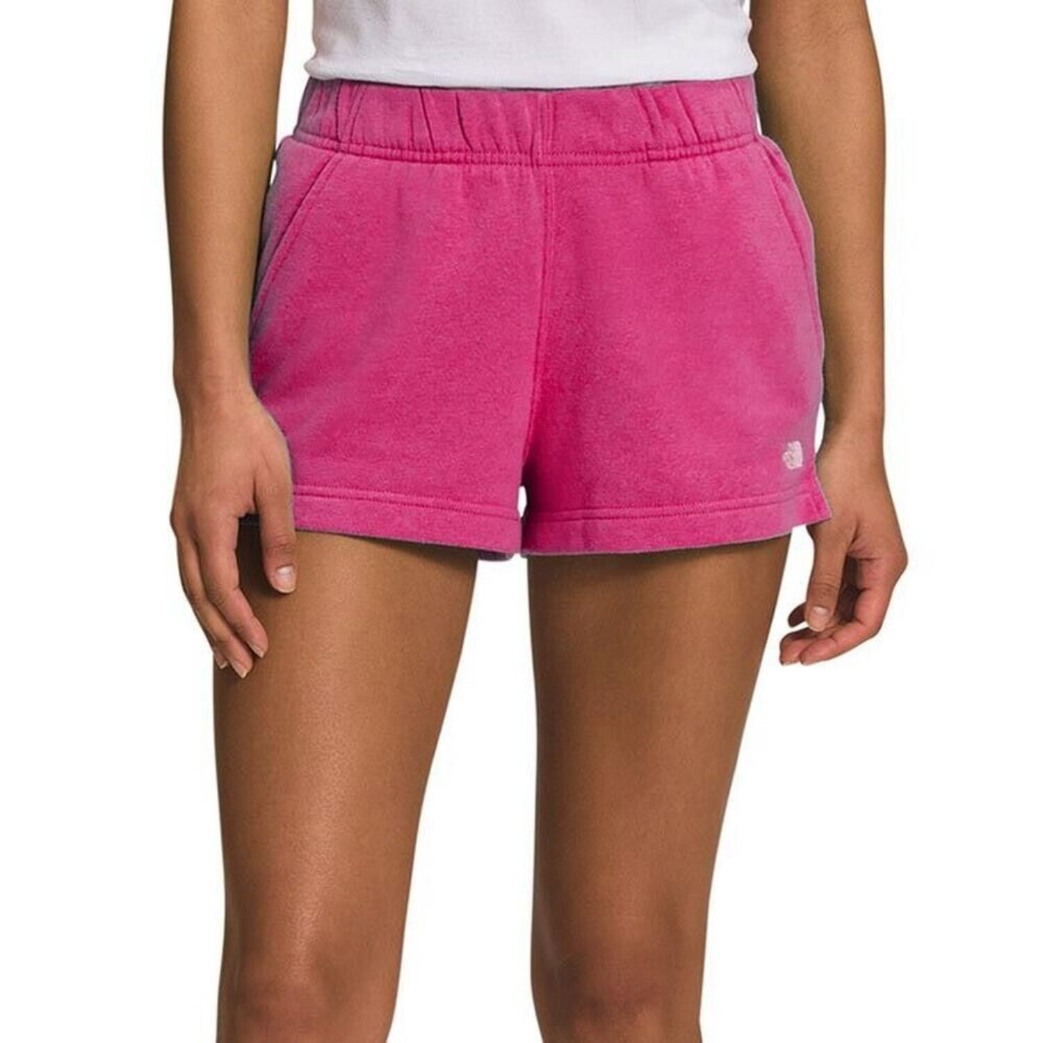 The North Face Half Dome NF0A55MZ156 Women's Fuchsia Pink Logo Shorts L ...