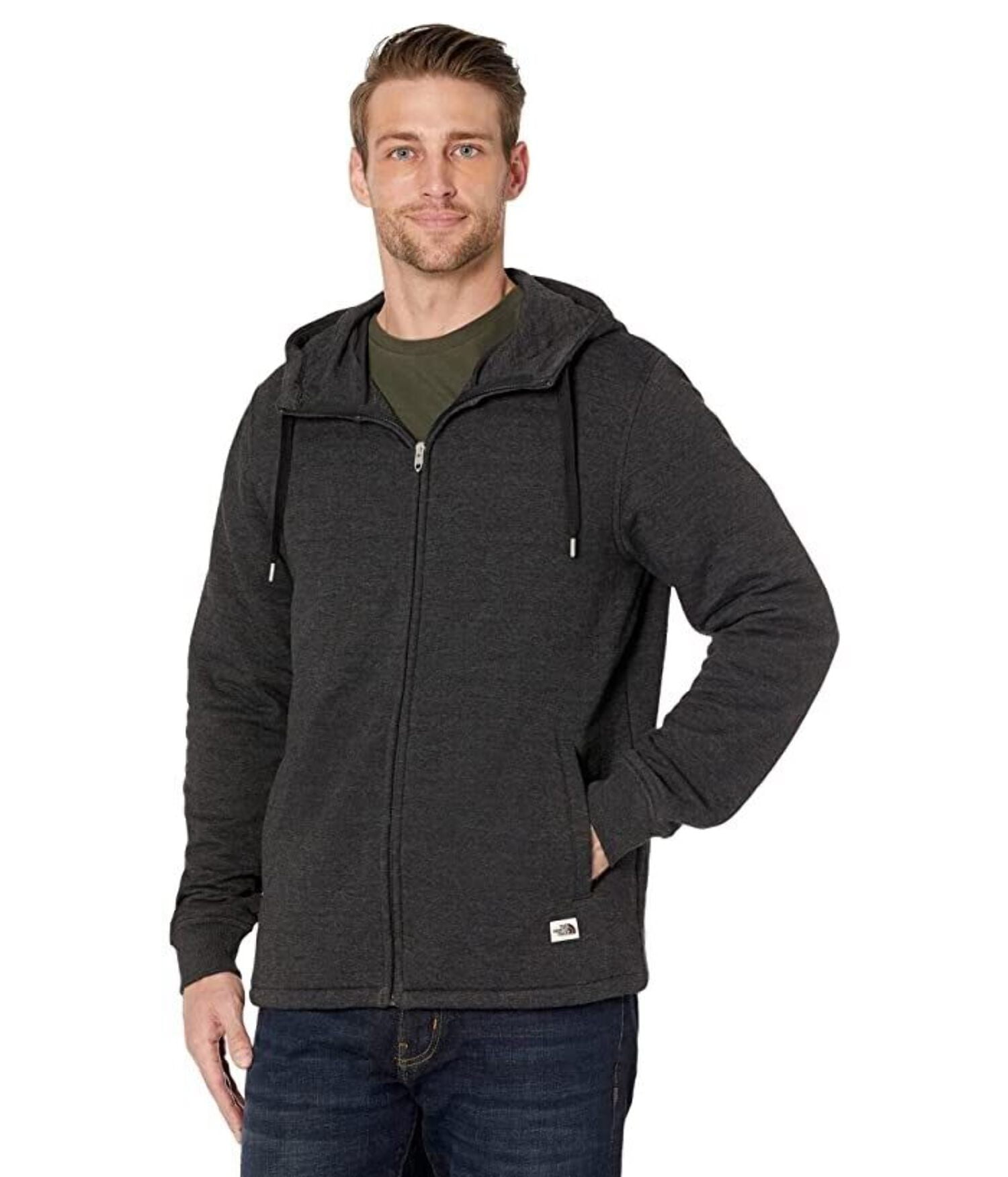 The North Face Longs Peak Hoodie Men's Small Black Heather Full Zip ...