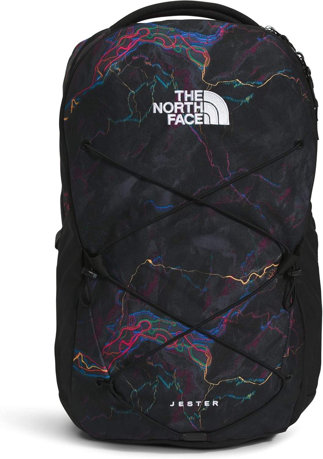 The North Face Unisex Jester Backpack, TNF Black Trail Glow Print/TNF ...