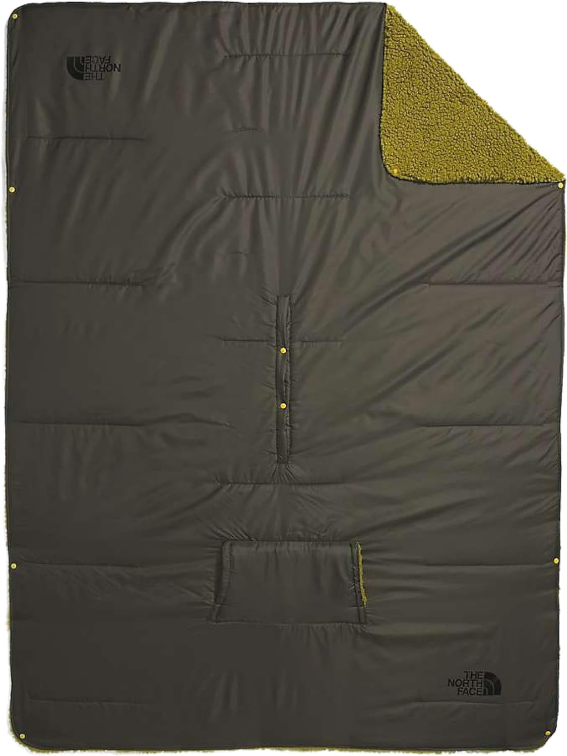 The North Face Wawona Fuzzy Blanket Unisex Green Fleece Lined Insulated ...