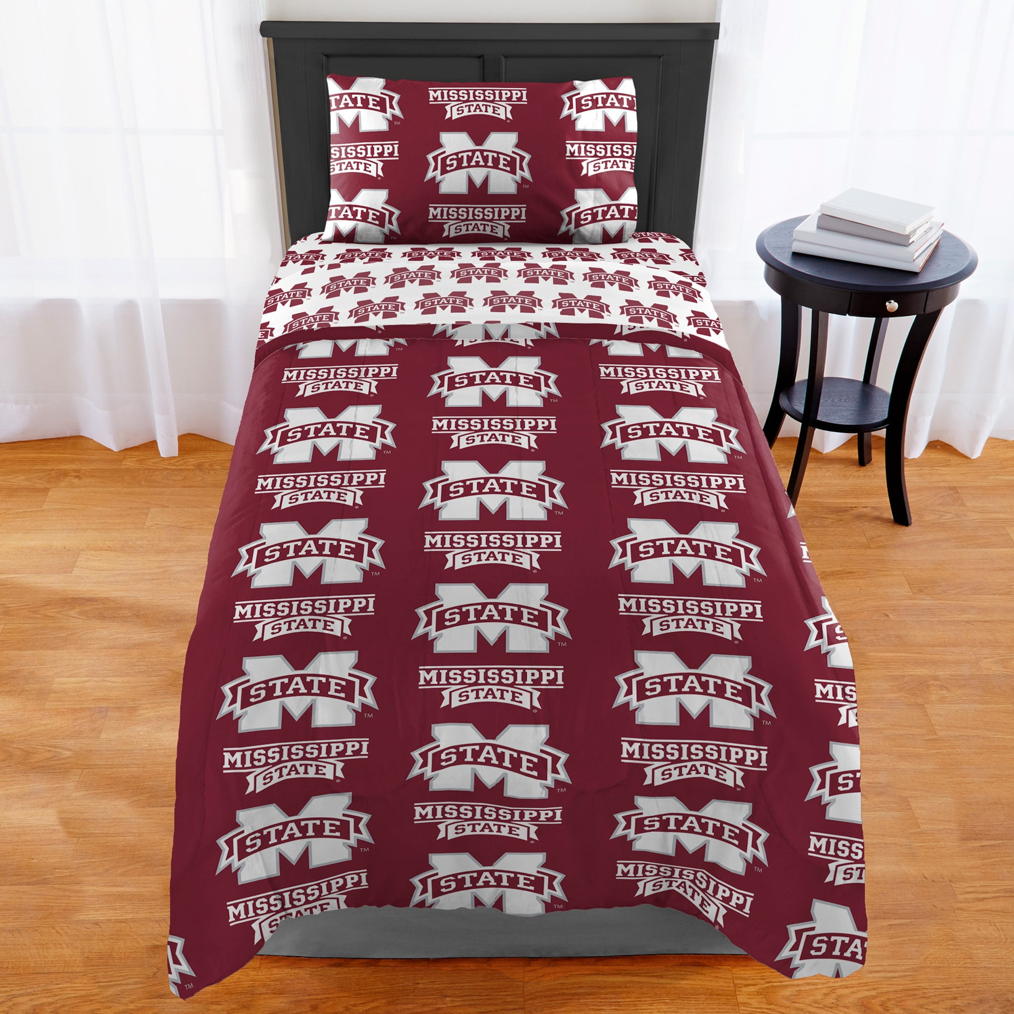 NCAA Mississippi State Bulldogs Twin Bed in a Bag Set, Comforter ...