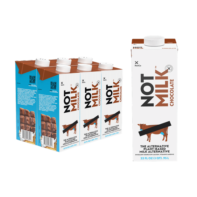Not Company NotMilk Chocolate, Plant Based Milk, 32 Fl Oz, 6 Pack ...