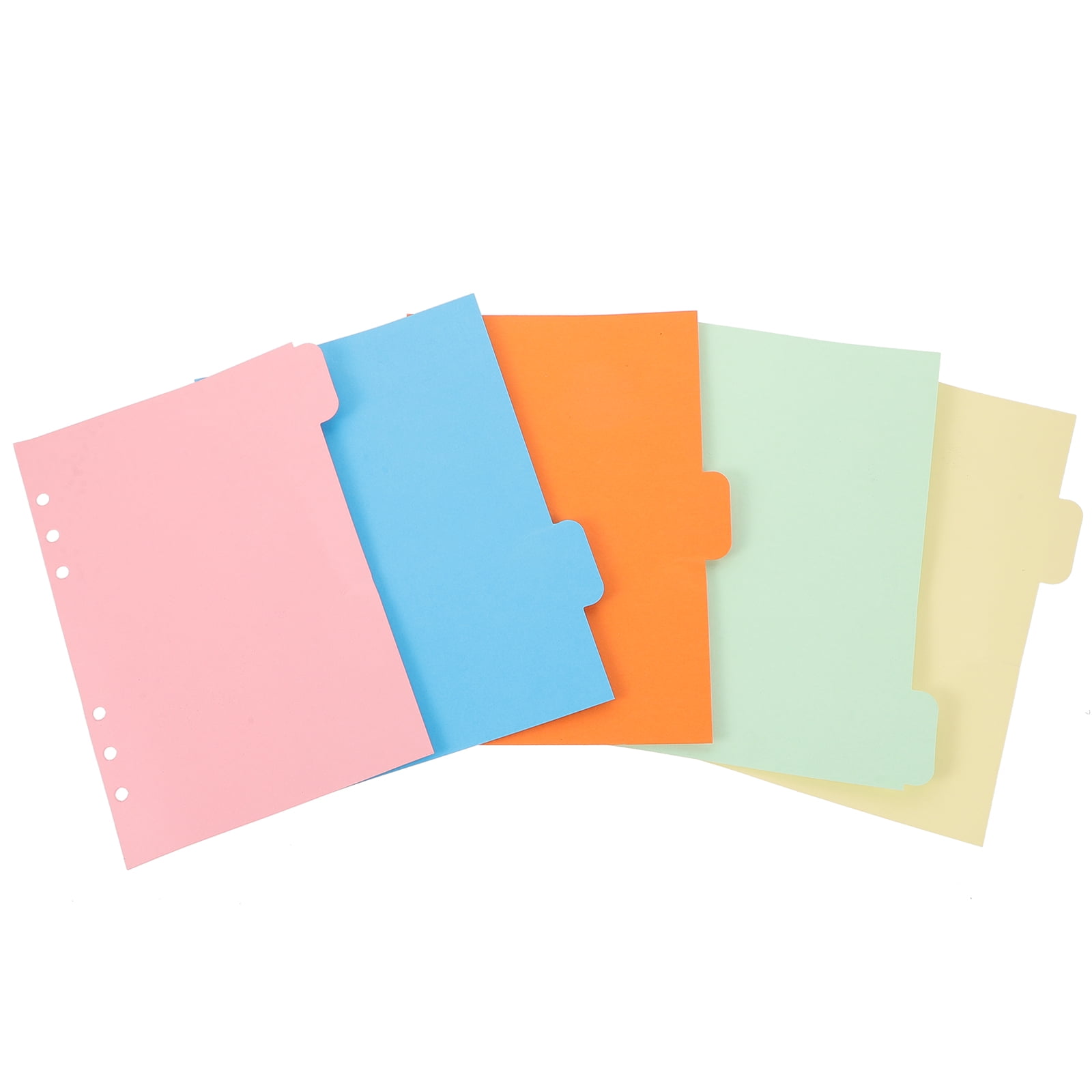 The Notebook Colored Tab Dividers 6- Holes Classified Lables Colored ...