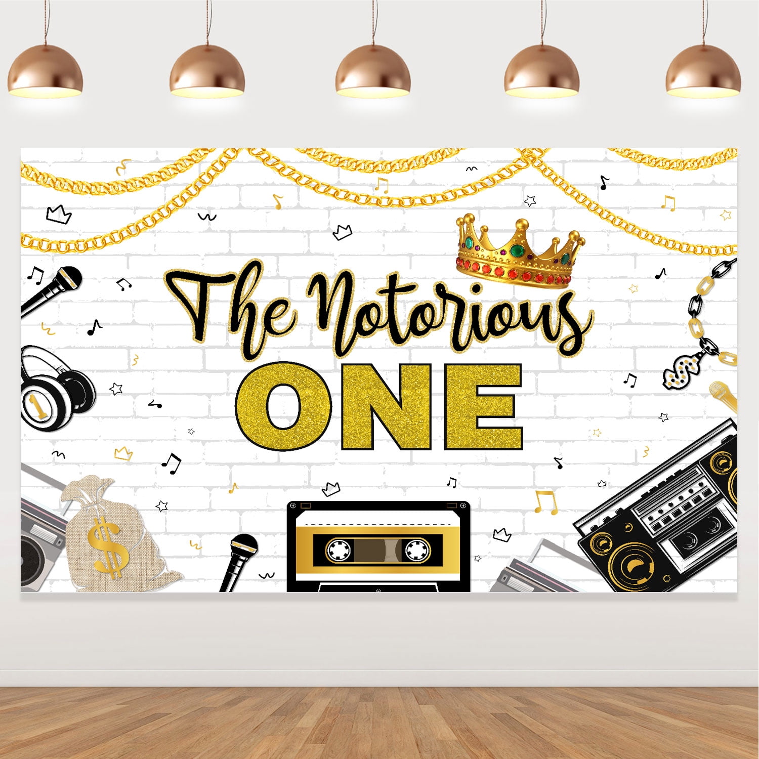 The Notorious One Birthday Backdrop, Hip Hop 1st Birthday Backdrop Our ...