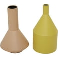 The Novogratz Set of 2 Multi Colored Metal Vases 11H Rustic Farmhouse ...