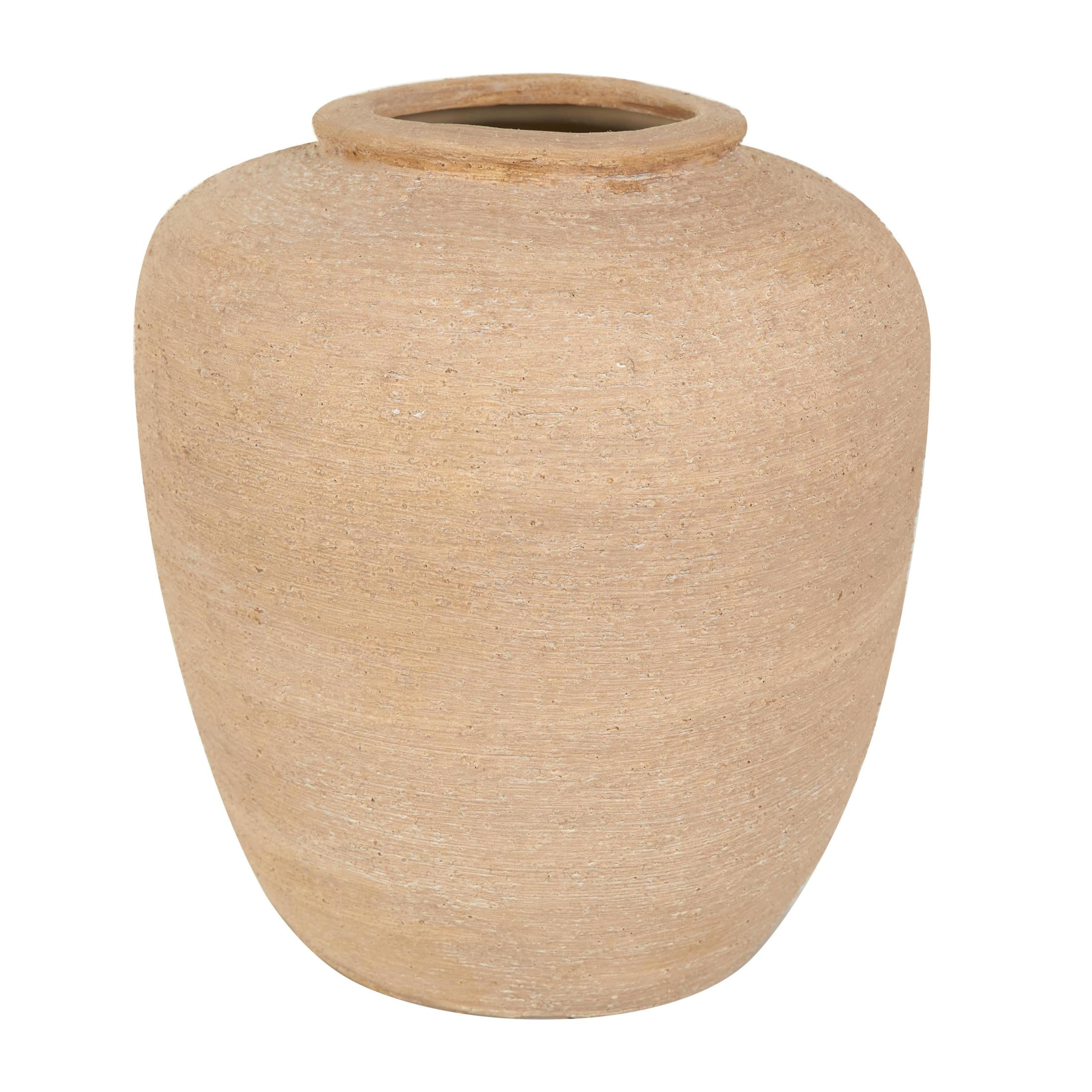 Free Shipping! The Novogratz 12 Inch Textured Beige Ceramic Vase with ...