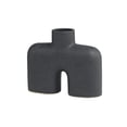 DecMode Black Ceramic Abstract Short Rounded Arched Decorative Vase ...