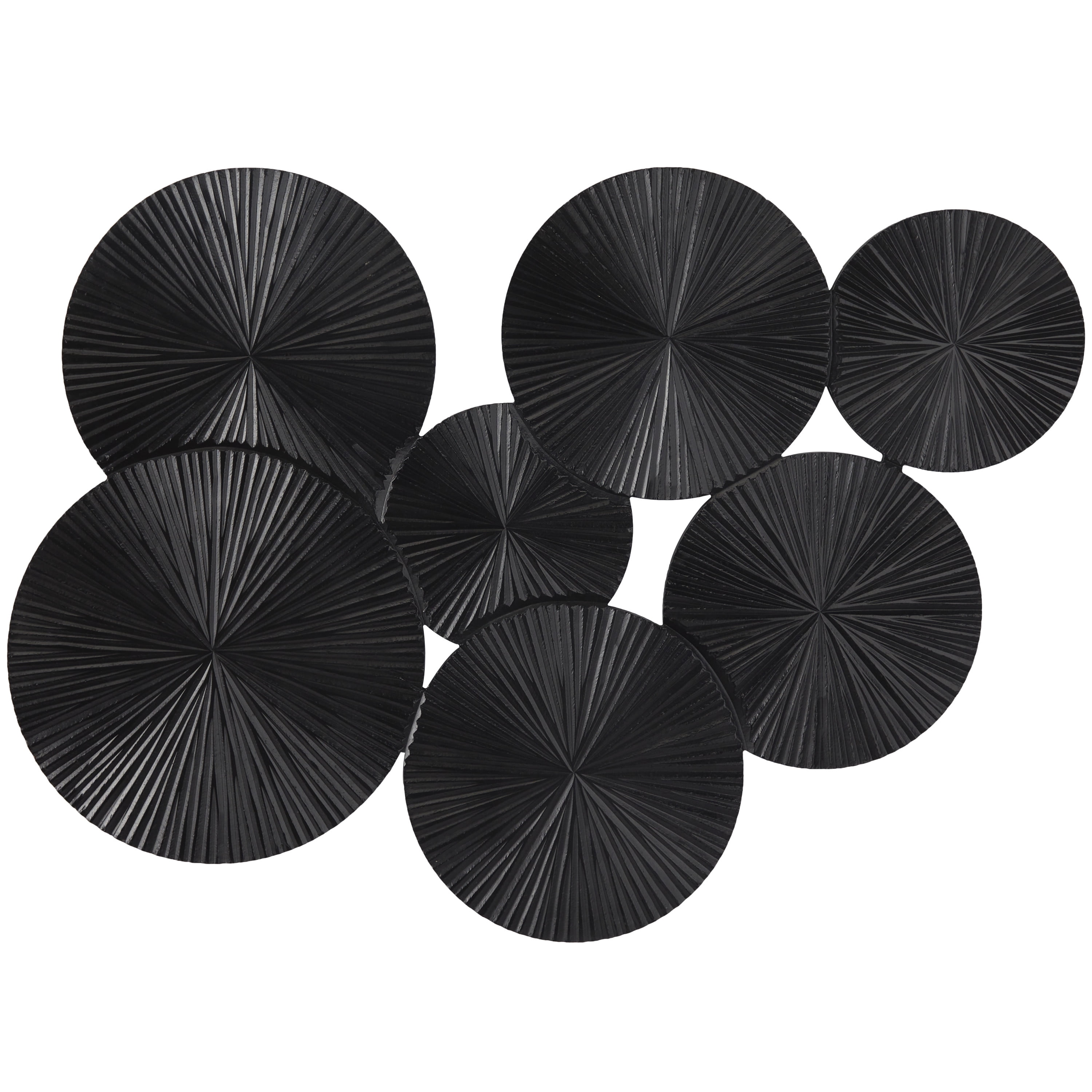 Novogratz Black Wood Carved Pinwheel Wall Sculpture - Walmart.com