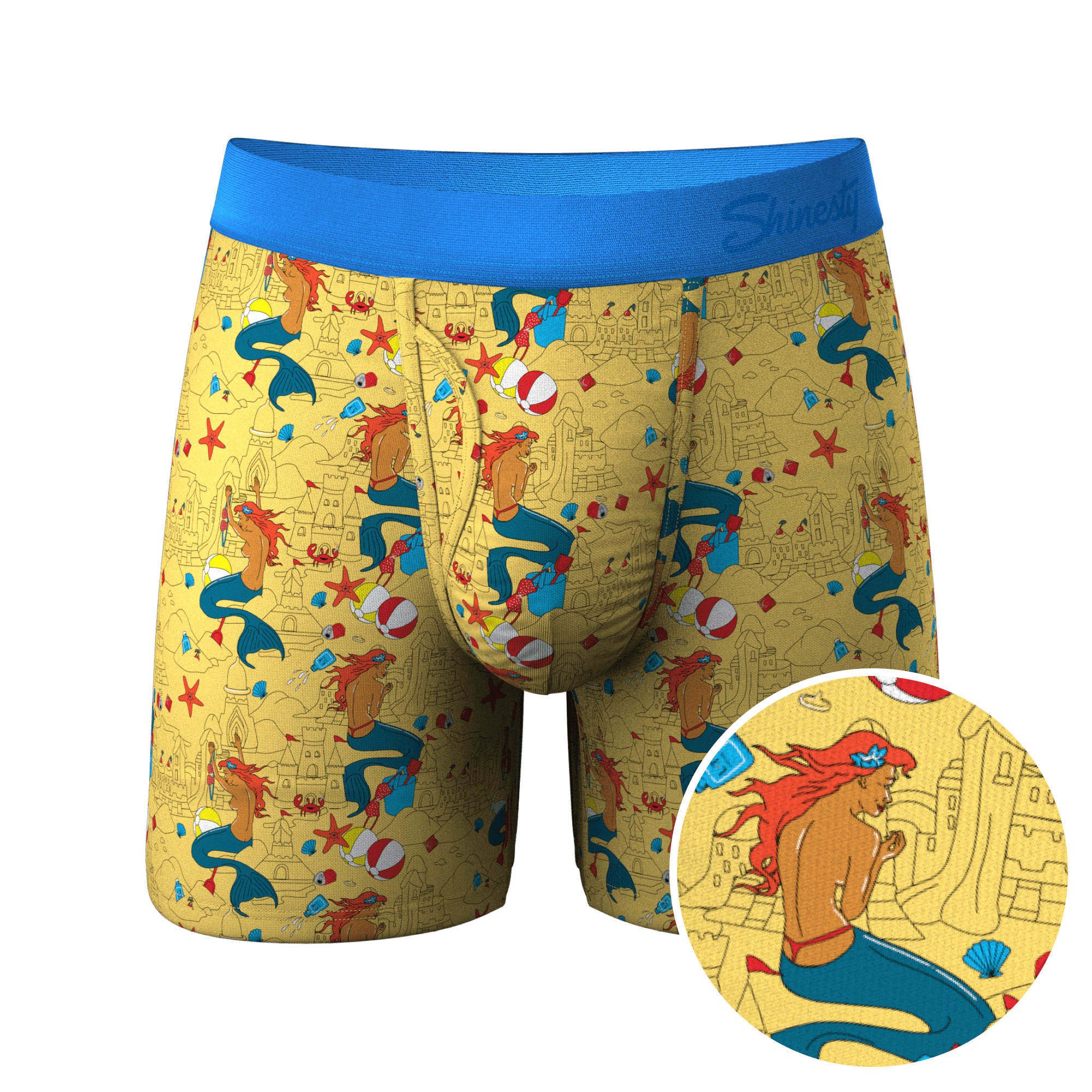 The Nudie Beach - Shinesty Beach Scene Ball Hammock Pouch Underwear ...