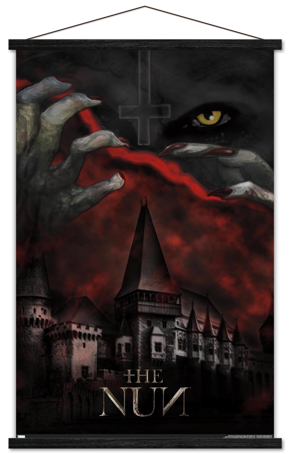 The Nun - Castle Wall Poster with Wooden Magnetic Frame, 22.375" x 34 ...