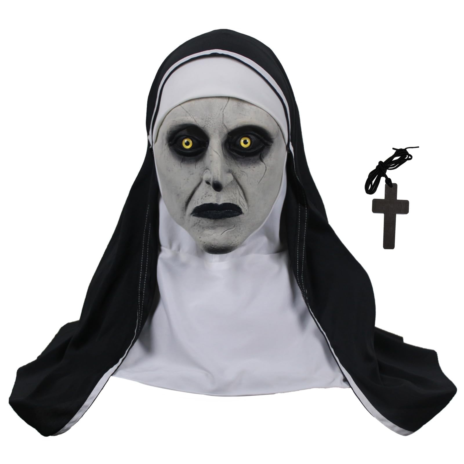 The Nun Mask, Full Nun Mask with cross necklace,Nun Mask is Perfect for ...
