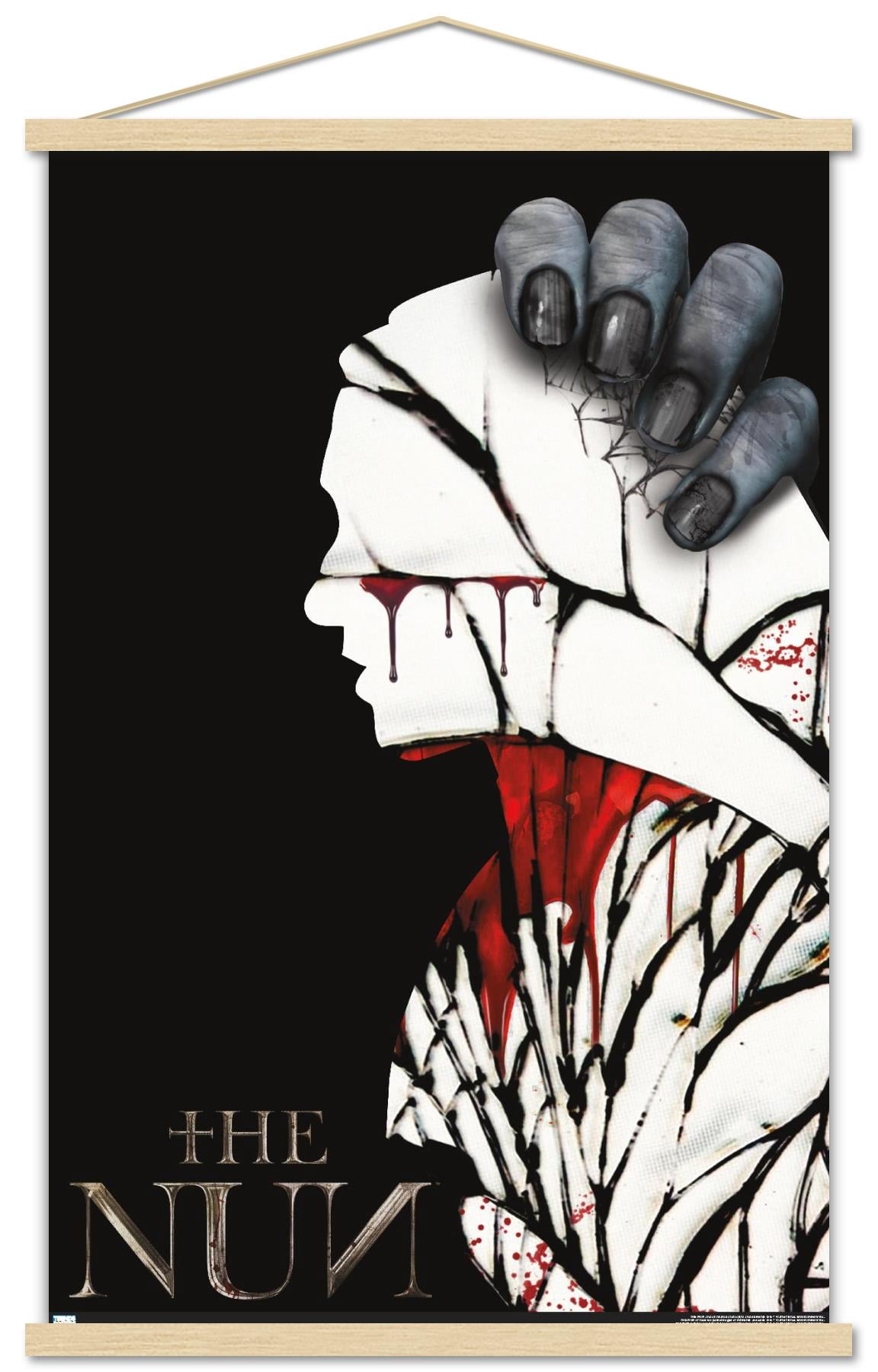 The Nun - Silhouette Wall Poster with Wooden Magnetic Frame, 22.375" x ...