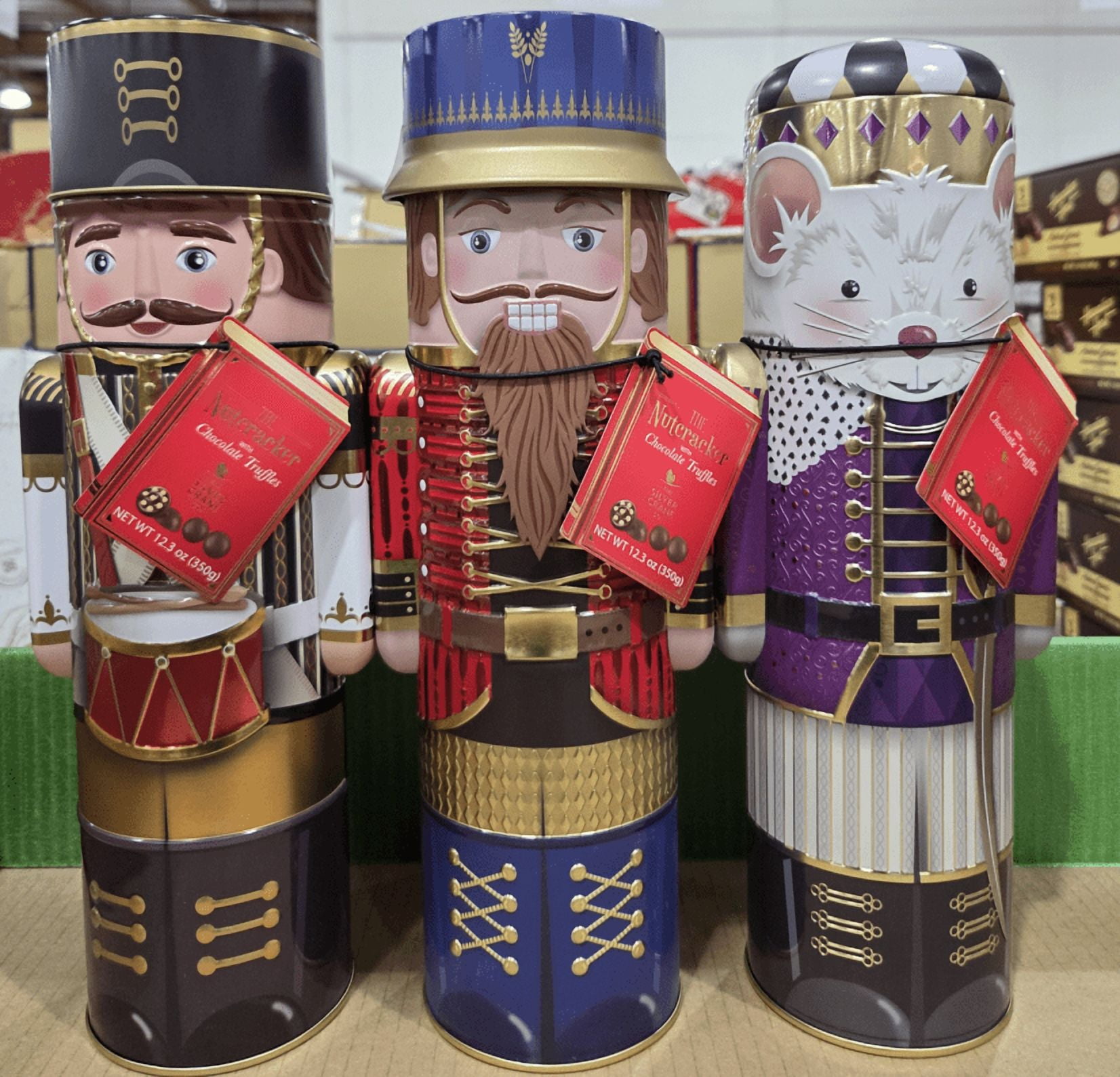 The Nutcracker 3-character Tins with Chocolate Truffles 12.3oz 350g (3 ...