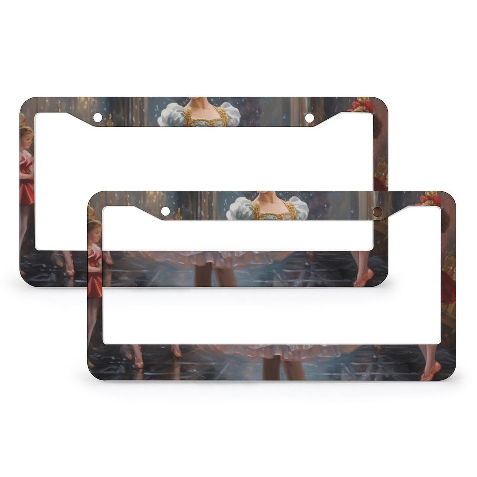 The Nutcracker Ballet Oil Painting License Plate Frame 2 Pieces ...