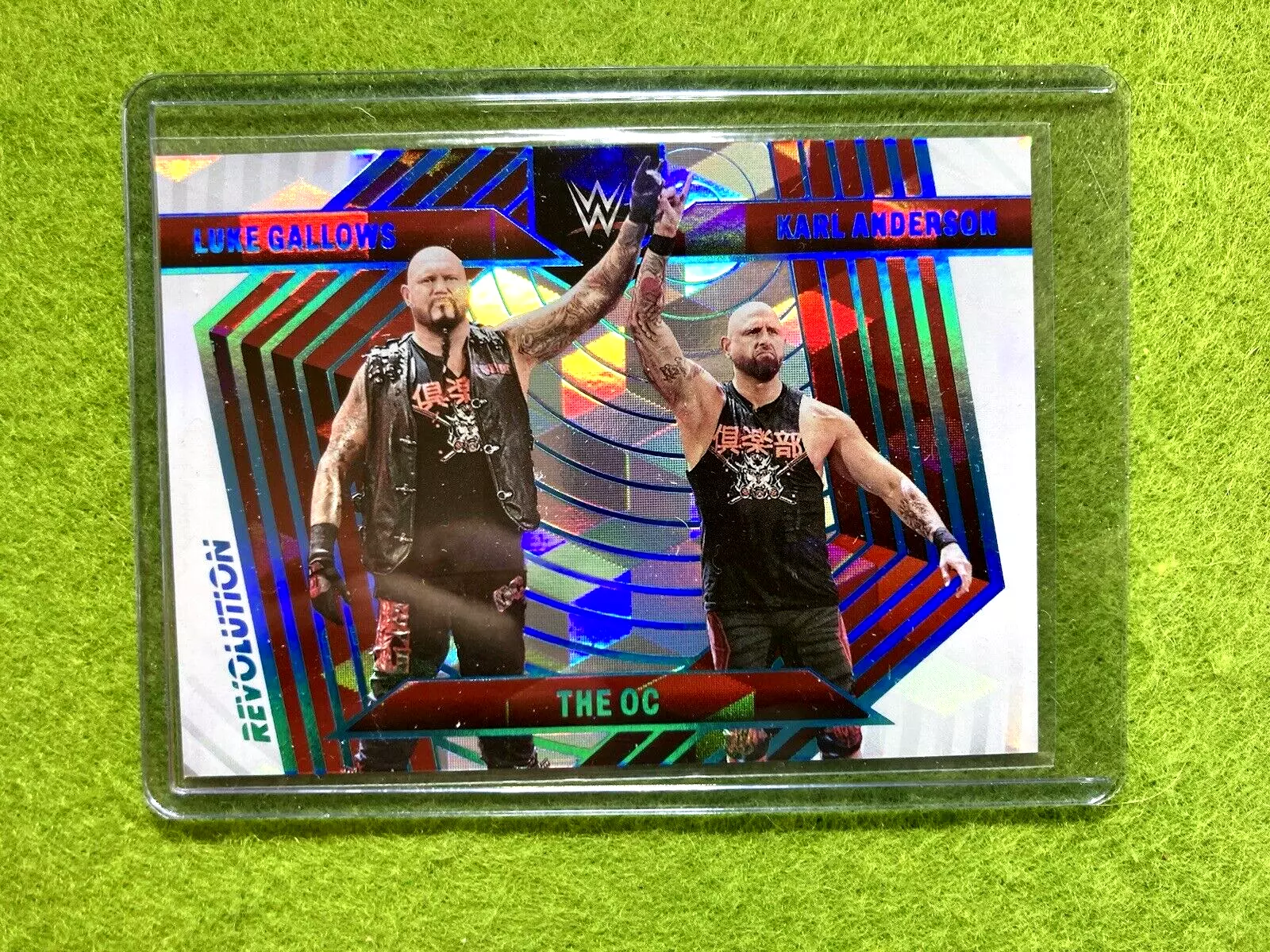 The OC WWE REVOLUTION Luke Gallows # /49 Karl Anderson PRIZM CUBIC CARD ...