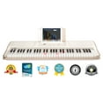 The ONE Smart Piano - Light Keyboard, White/Gold - Walmart.com