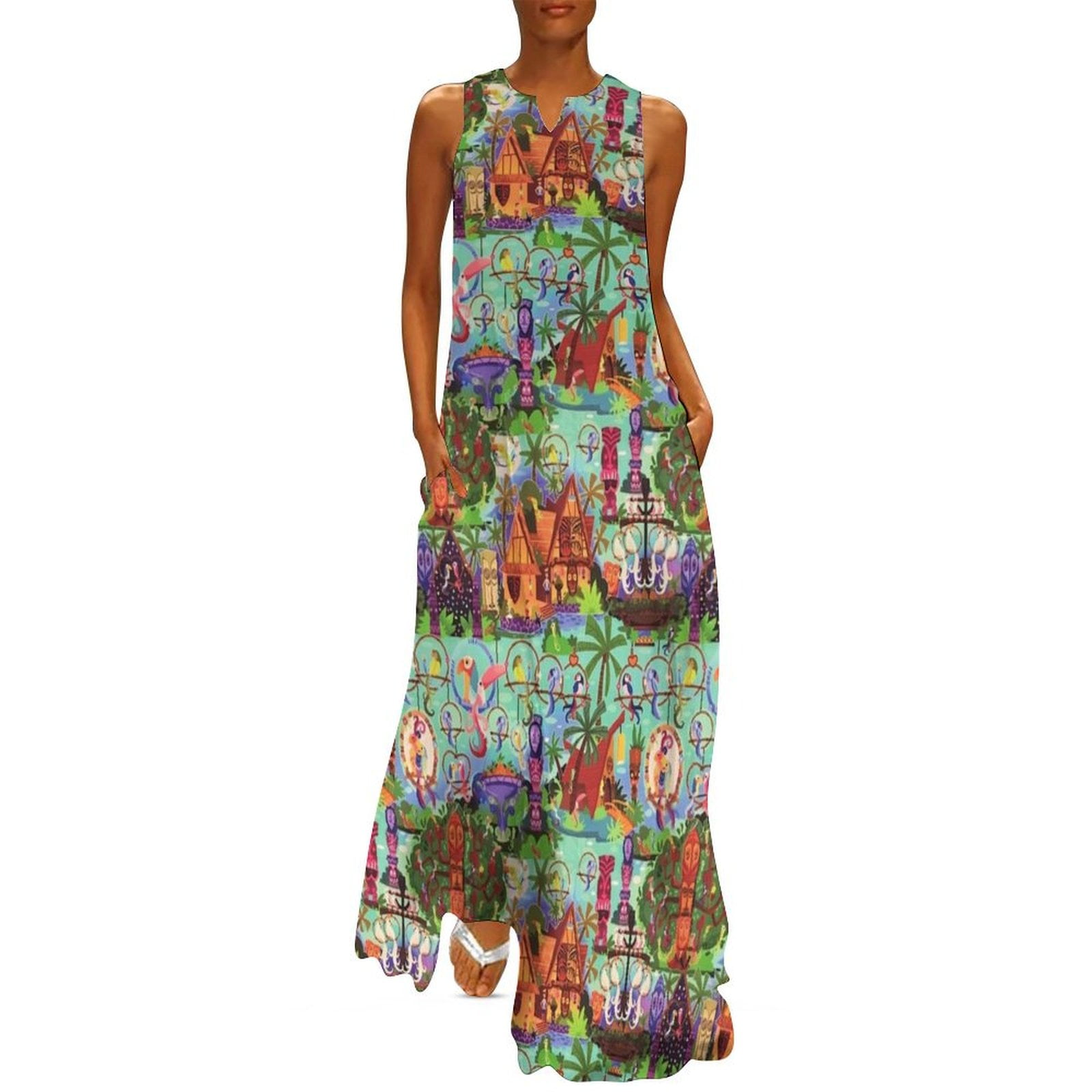 The ORIGINAL Enchanted Tiki Room Collage Long Dress summer clothes ...