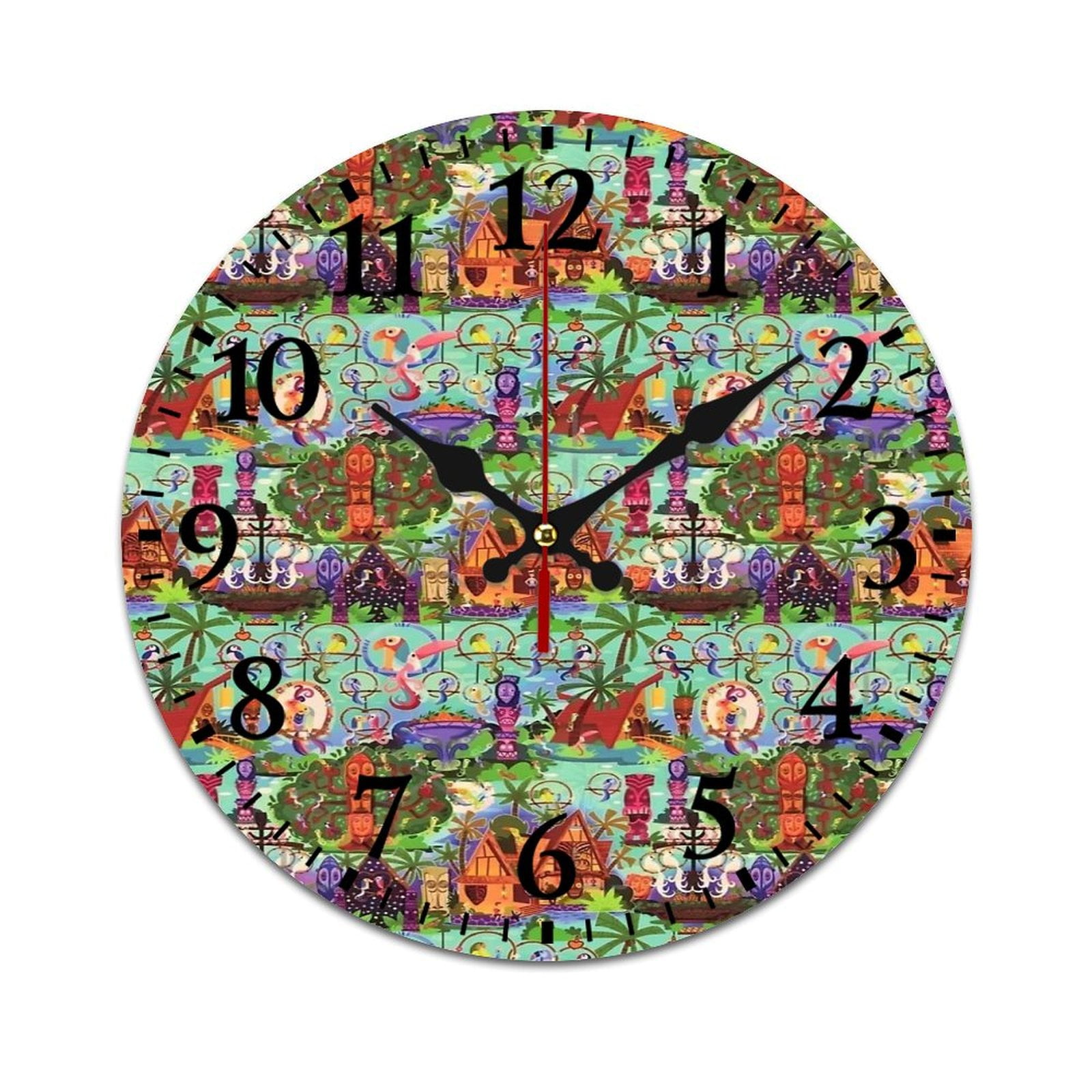 The ORIGINAL Enchanted Tiki Room Collage Wall Clock Modern Design ...