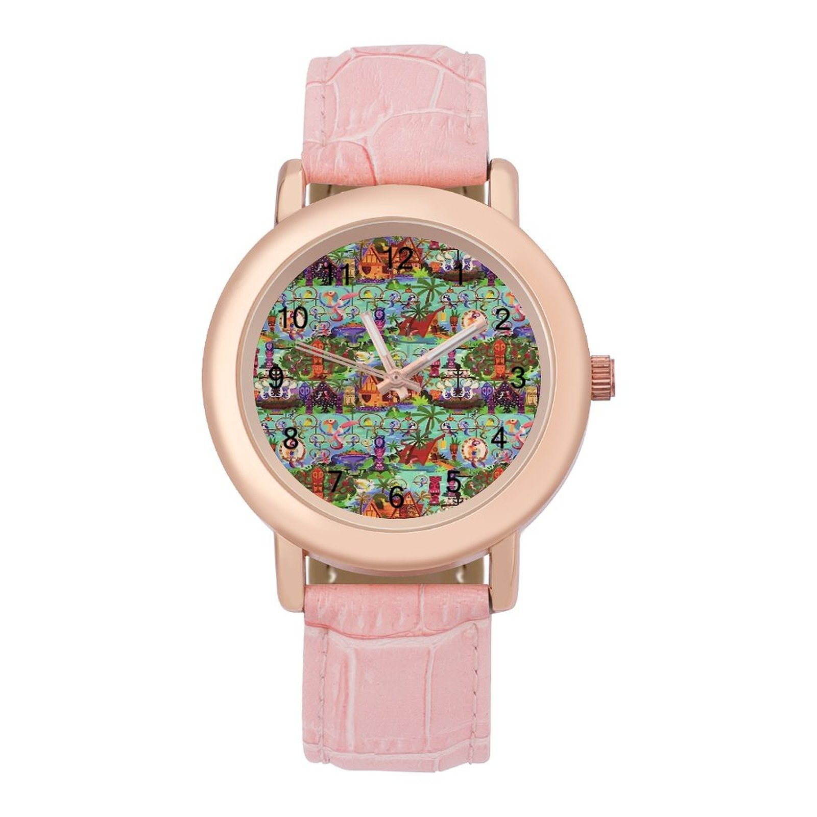 The ORIGINAL Enchanted Tiki Room Collage Women's Leather Strap Watch ...
