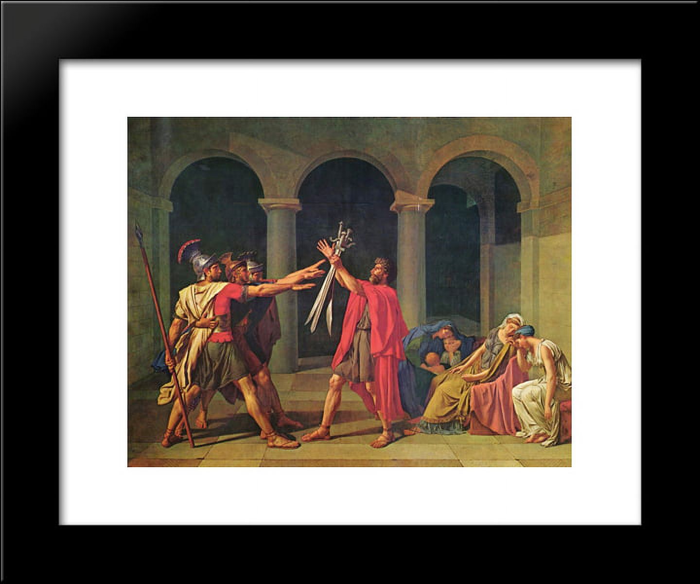 The Oath of Horatii 20x24 Framed Art Print by Jacques-Louis David ...