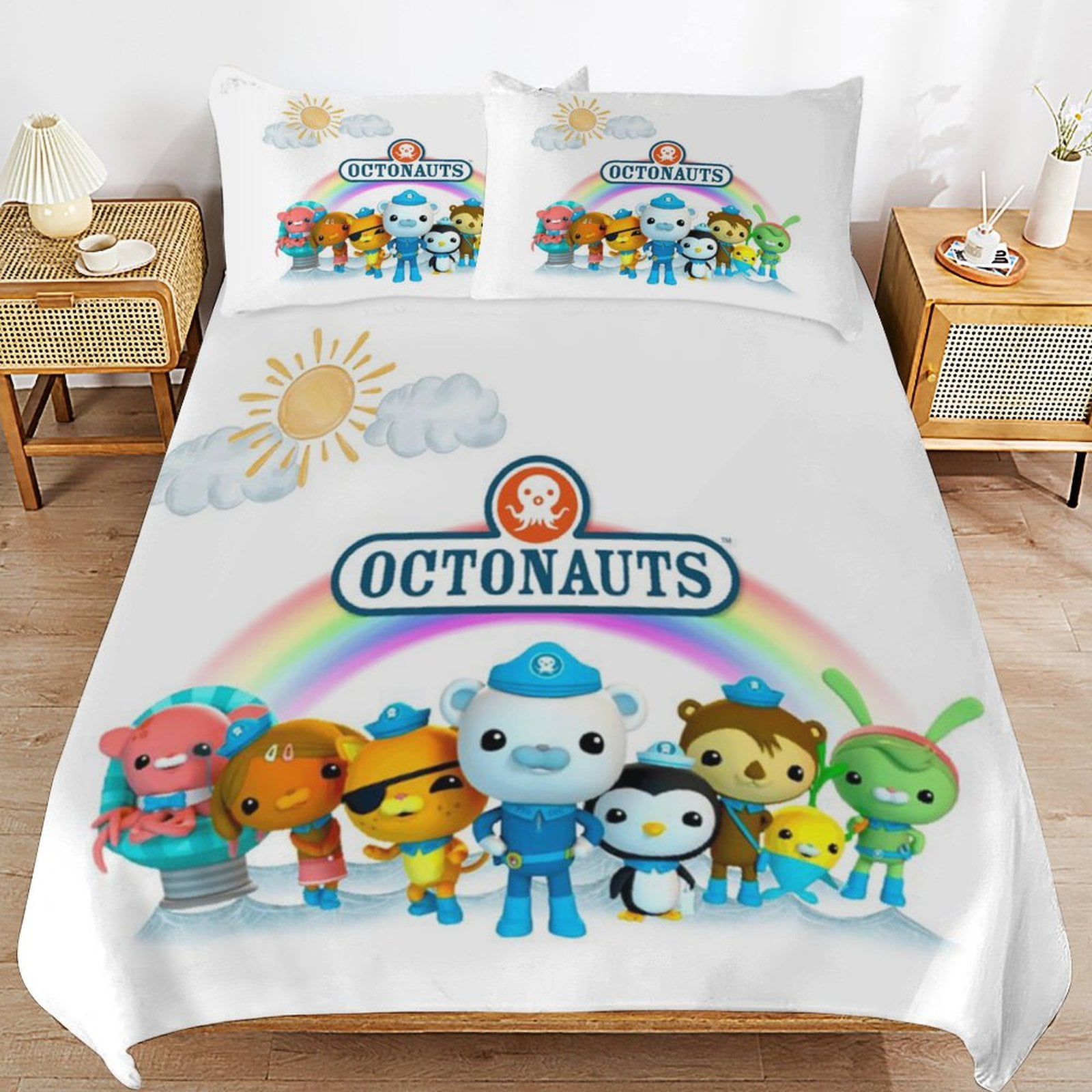The Octonauts 3 Pieces Bedding Set 3D Printed Lightweight Bed Quilt Set ...
