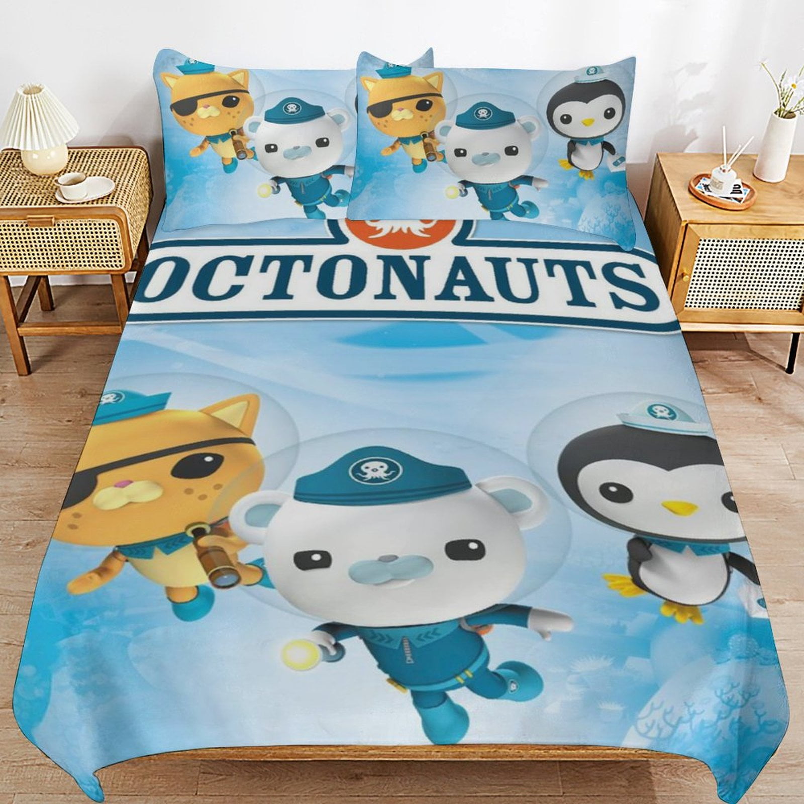 The Octonauts 3 Pieces Bedding Set 3D Printed Lightweight Bed Quilt Set ...