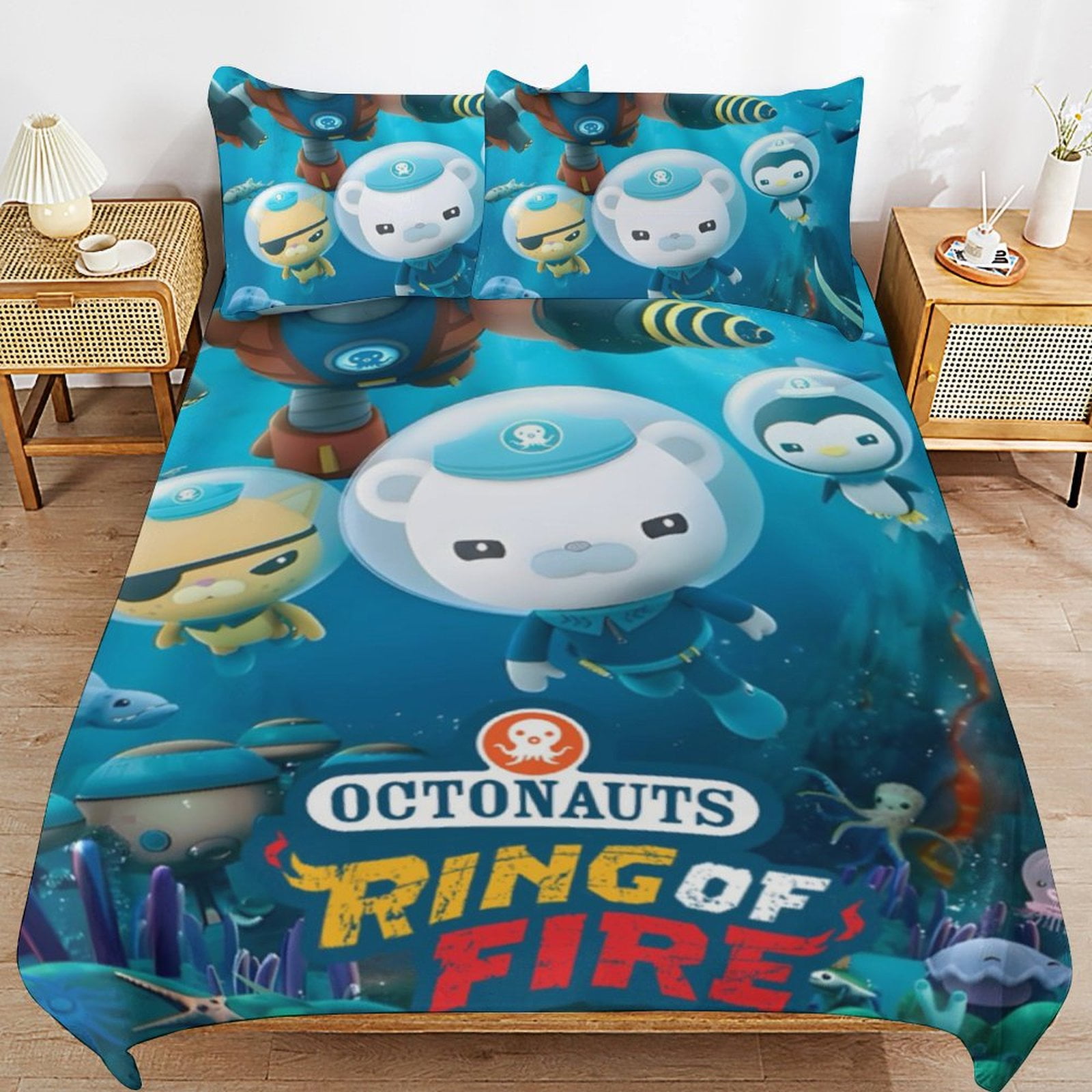 The Octonauts 3 Pieces Bedding Set 3D Printed Lightweight Bed Quilt Set ...